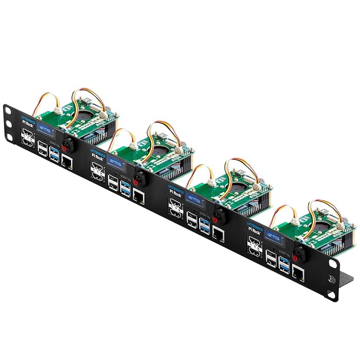 Buy UCTRONICS Ultimate Rack for Raspberry Pi 4, 19" 1U Rackmount with ...