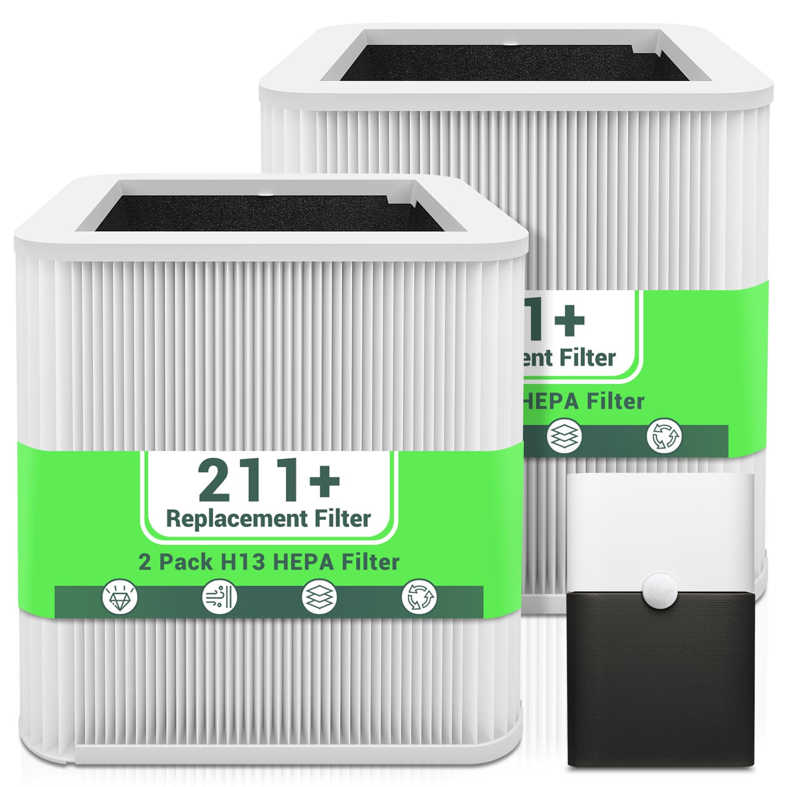 Amazon.com: 211+ Replacement Filters For Blue air Blue Pure 211+ Air ...