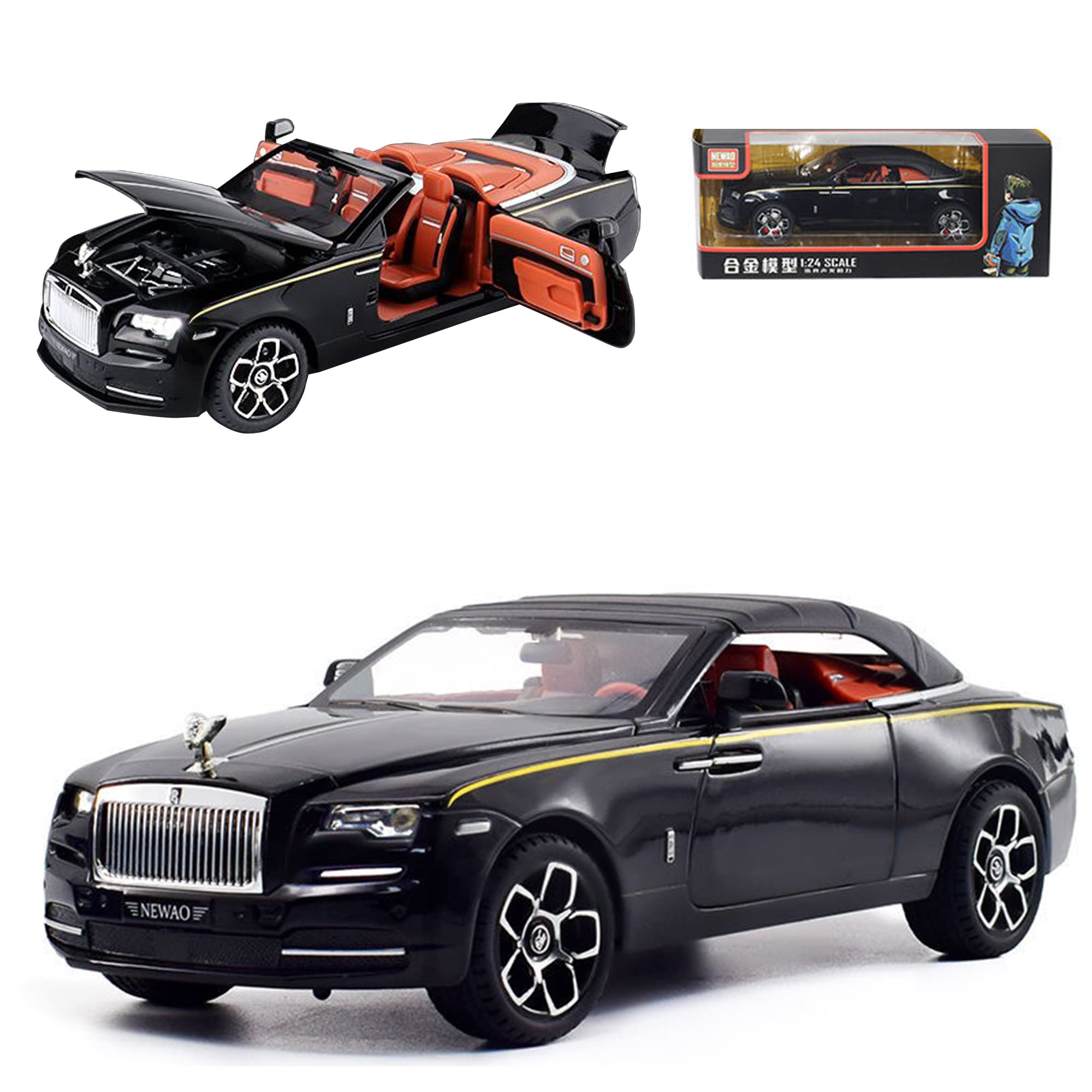 Rolls Royce Toy Car Sport Convertible For Rolls Royce Dawn Royce 1:24