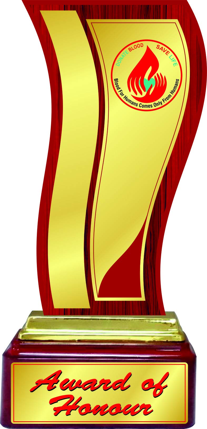 Buy Blood Donate Wooden Memento with Plastic Base (PW-1009). Trophies ...
