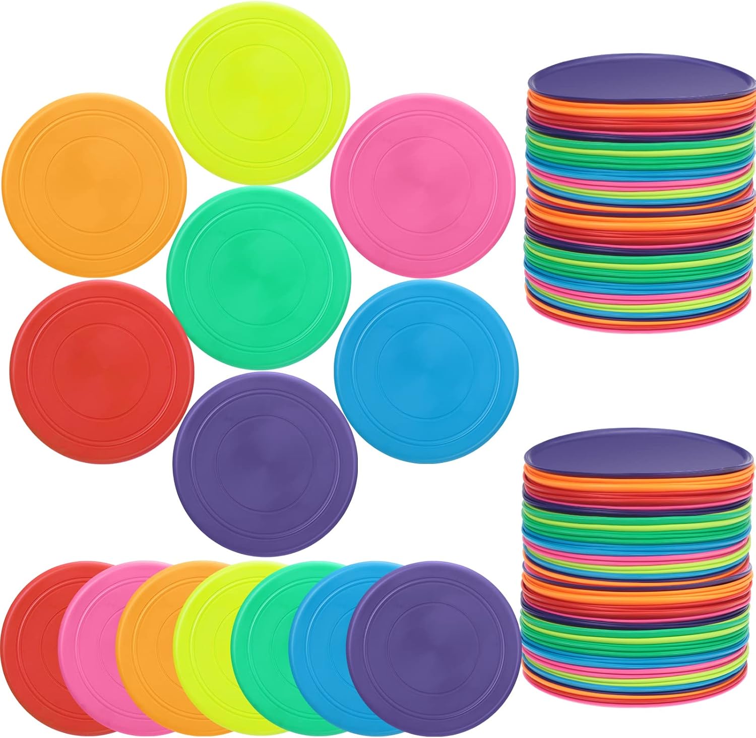 Amazon.com : Vinsot Flying Discs Bulk Flying Discs for Kids Soft Rubber ...