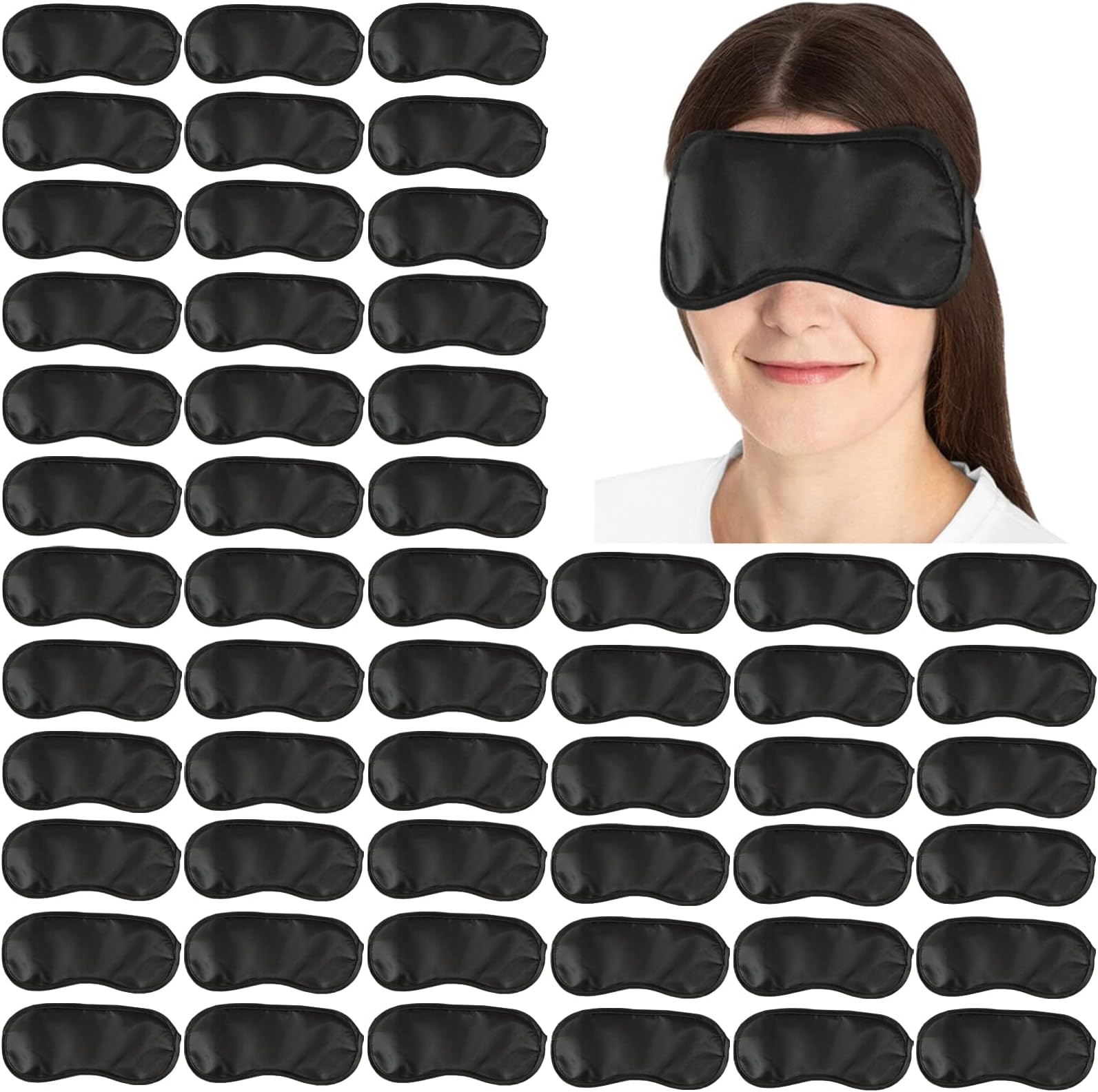 Amazon.com: 100PCS Sleep Masks Blindfold Eye Masks with Adjustable ...