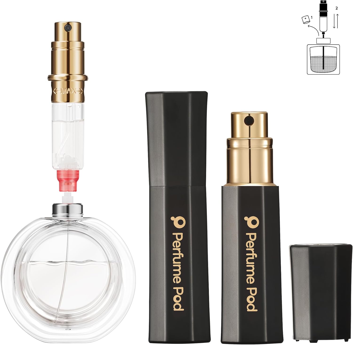 Amazon.com: Perfume Pod Refillable Perfume Atomizer, Bottom Filling ...