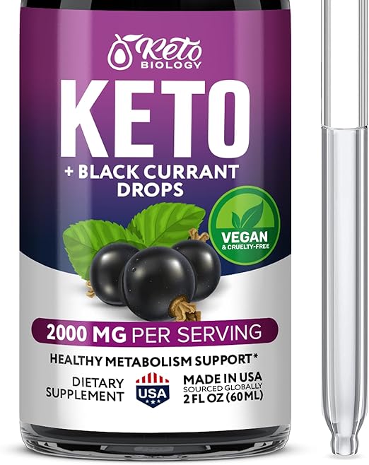 Amazon.com: Black Currant Seed Oil Extract + Keto Drops 2000 mcg - Made ...