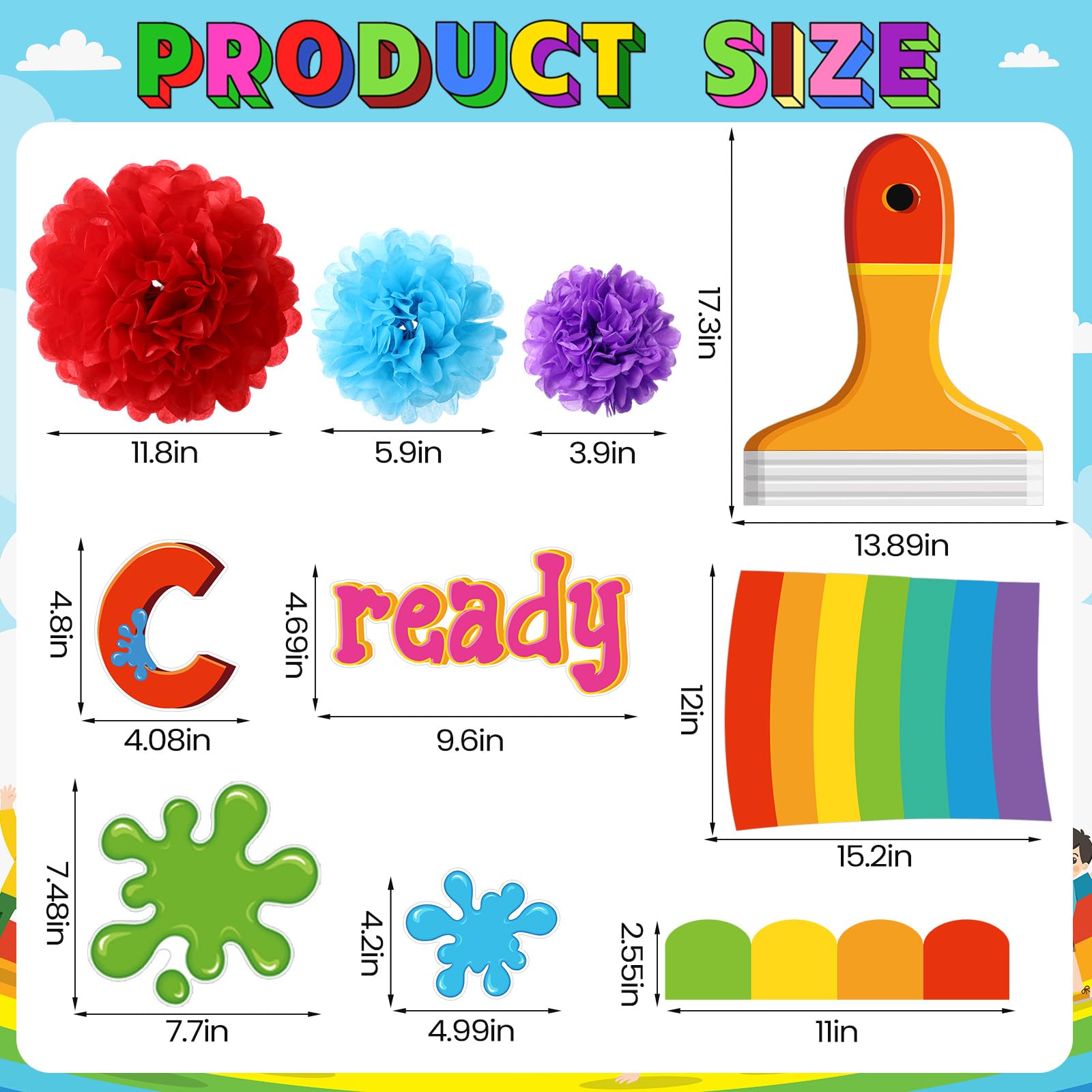 Snapklik.com : Qilery Get Ready For A Colorful Year Bulletin Board Set ...