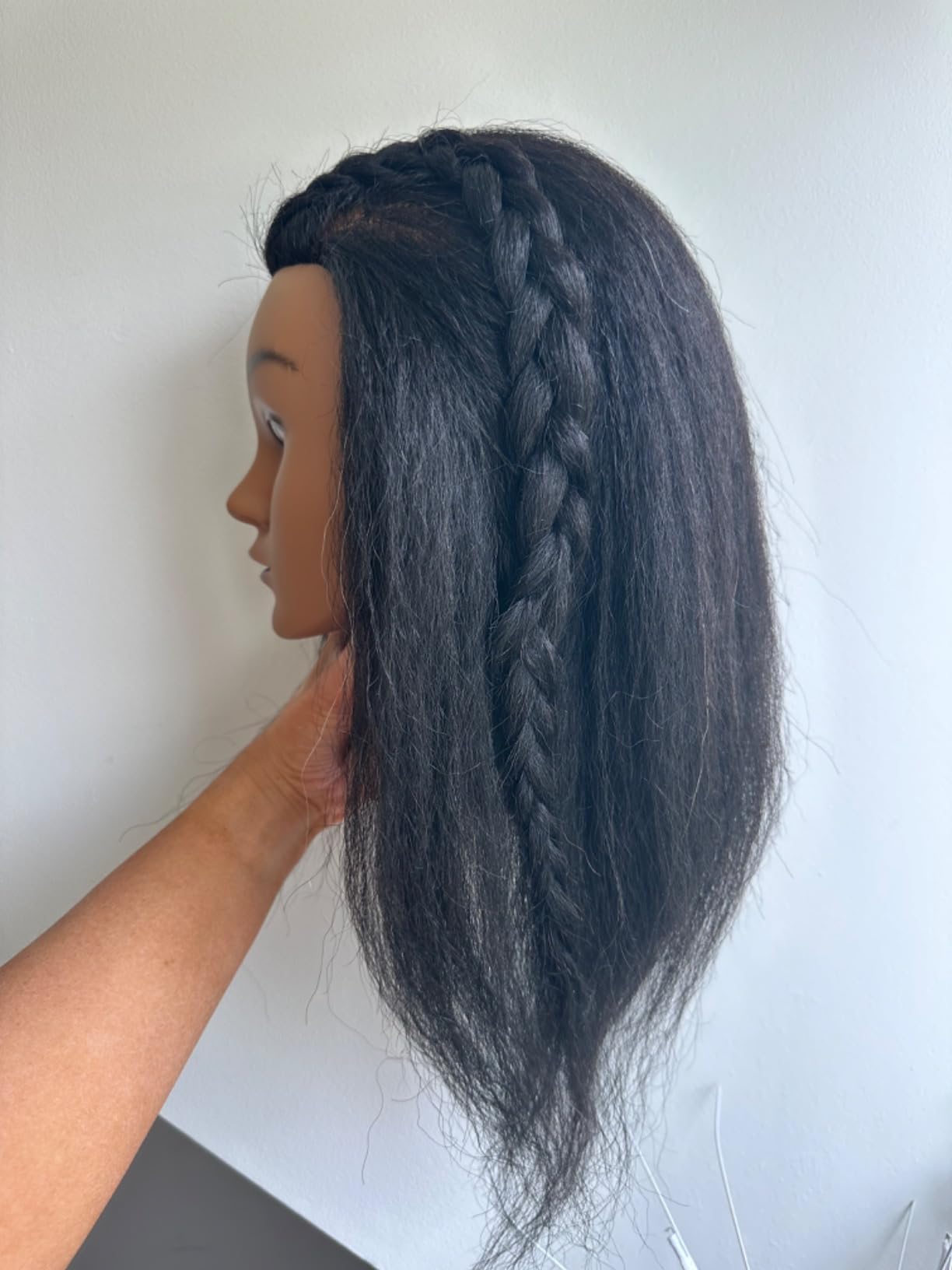 Traininghead 100% Real Hair Mannequin Head Training Head Cosmetology ...