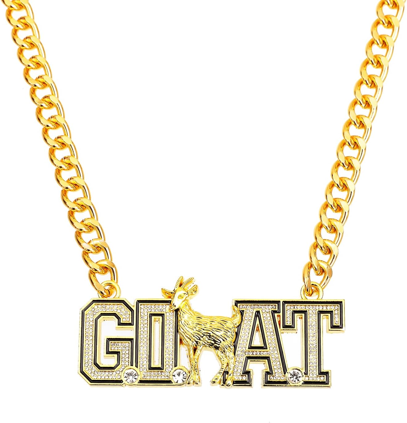 Amazon.com: ghfucs Goat Necklace Hip Hop Goat Pendant Greatest of All ...