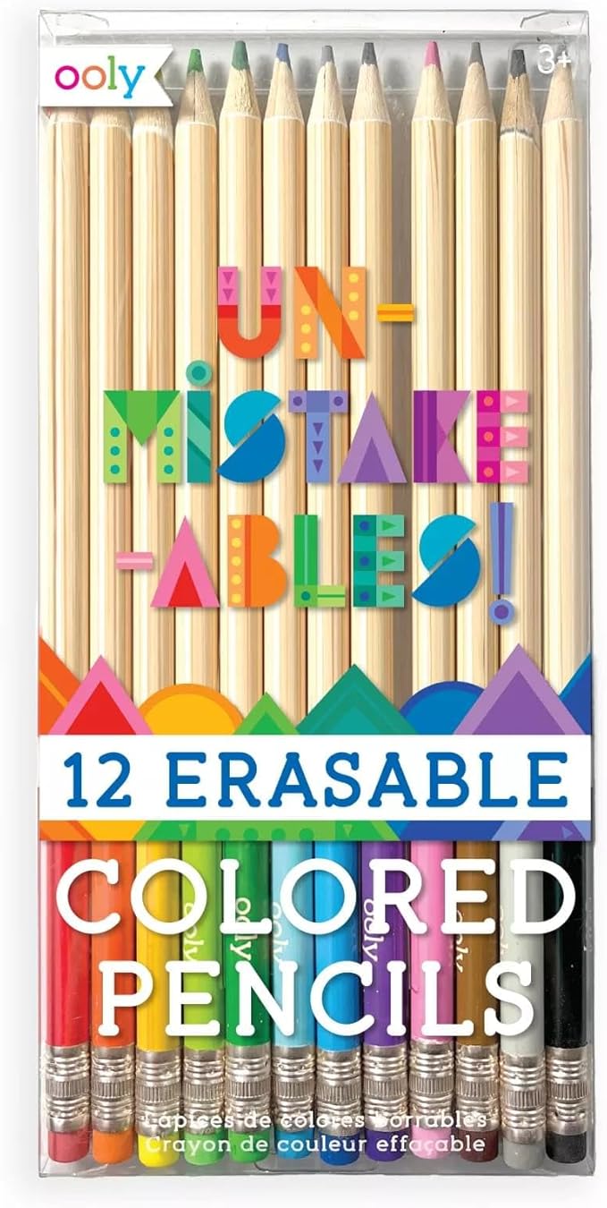 Amazon.com: Ooly, UnMistakeAbles Erasable Colored Pencils, Stress and ...