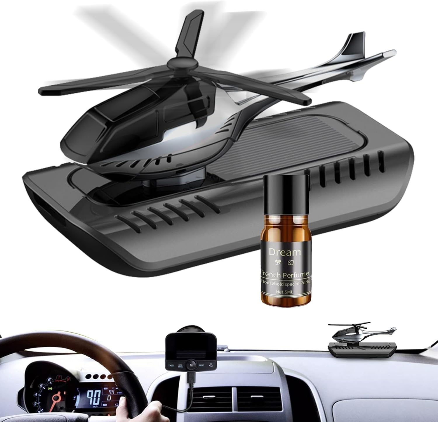 Amazon.co.jp: Solar Car Scent Diffuser,Automatic Solar Rotating ...