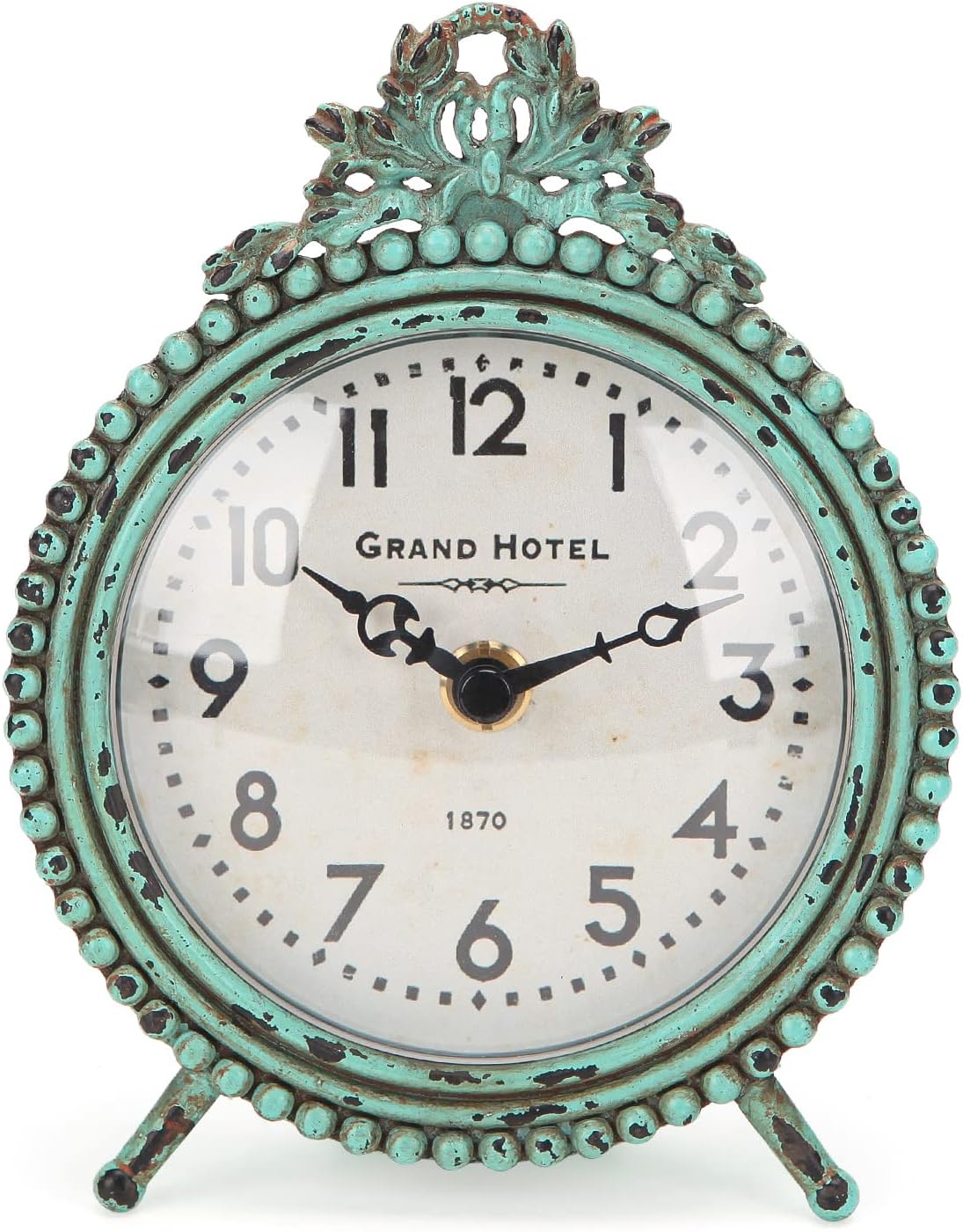 Amazon.com: NIKKY HOME Antique Table Clock Silent Non-Ticking, Small ...