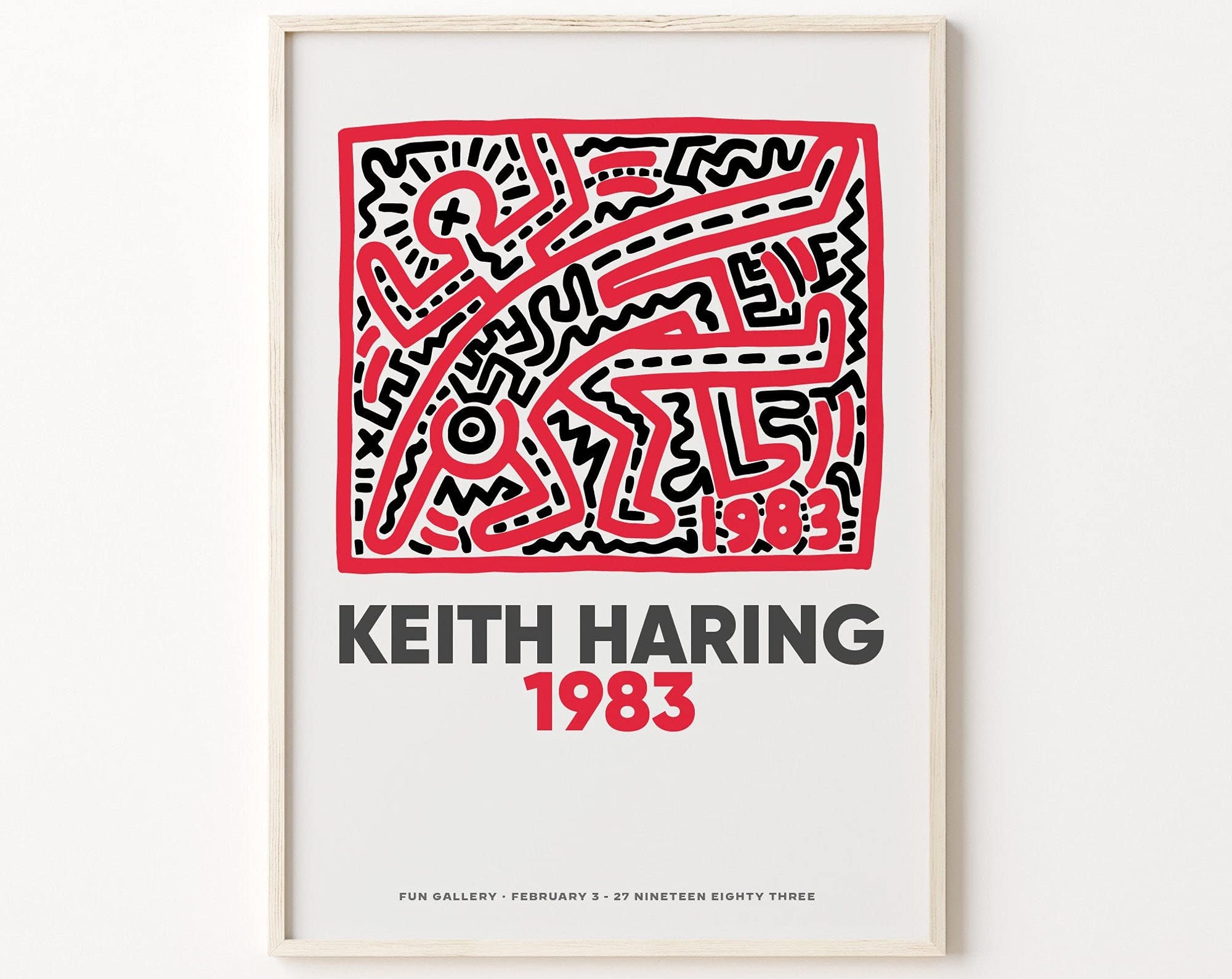 Buy Keith Haring Art Print, Home Decor, Keith Haring , Printable Haring ...