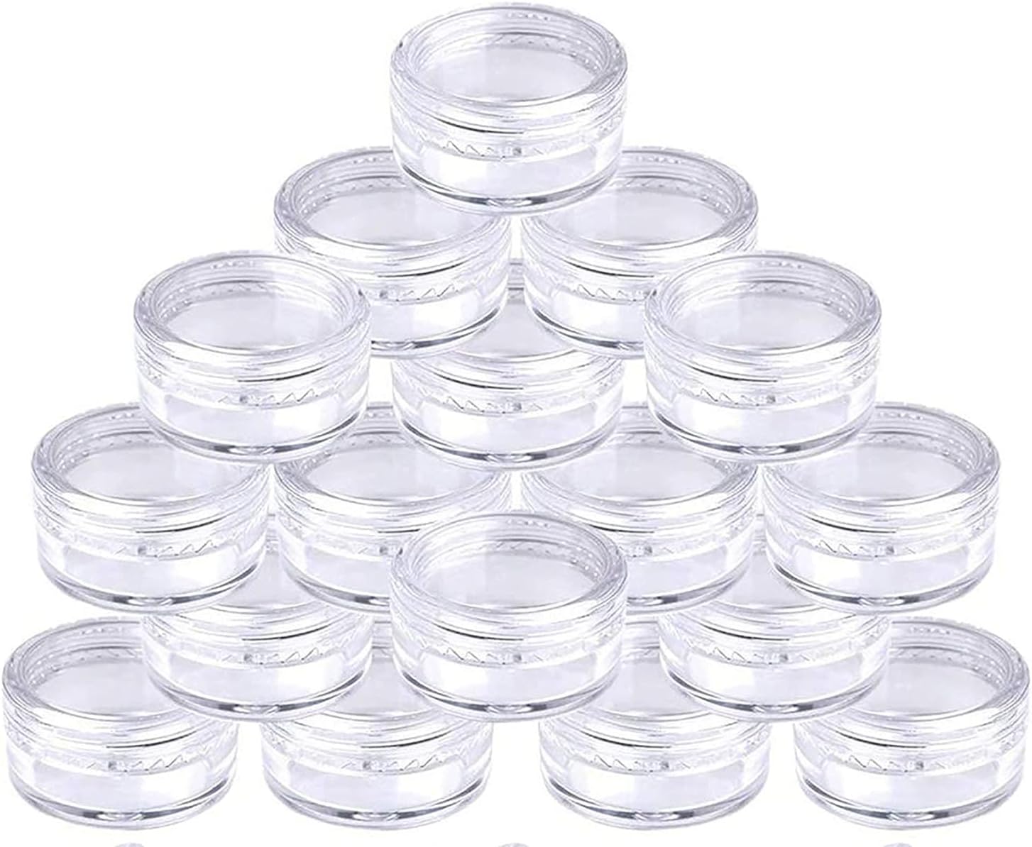 50 Small Transparent Round Travel Sample Jars 5g/5ml Small Sample ...