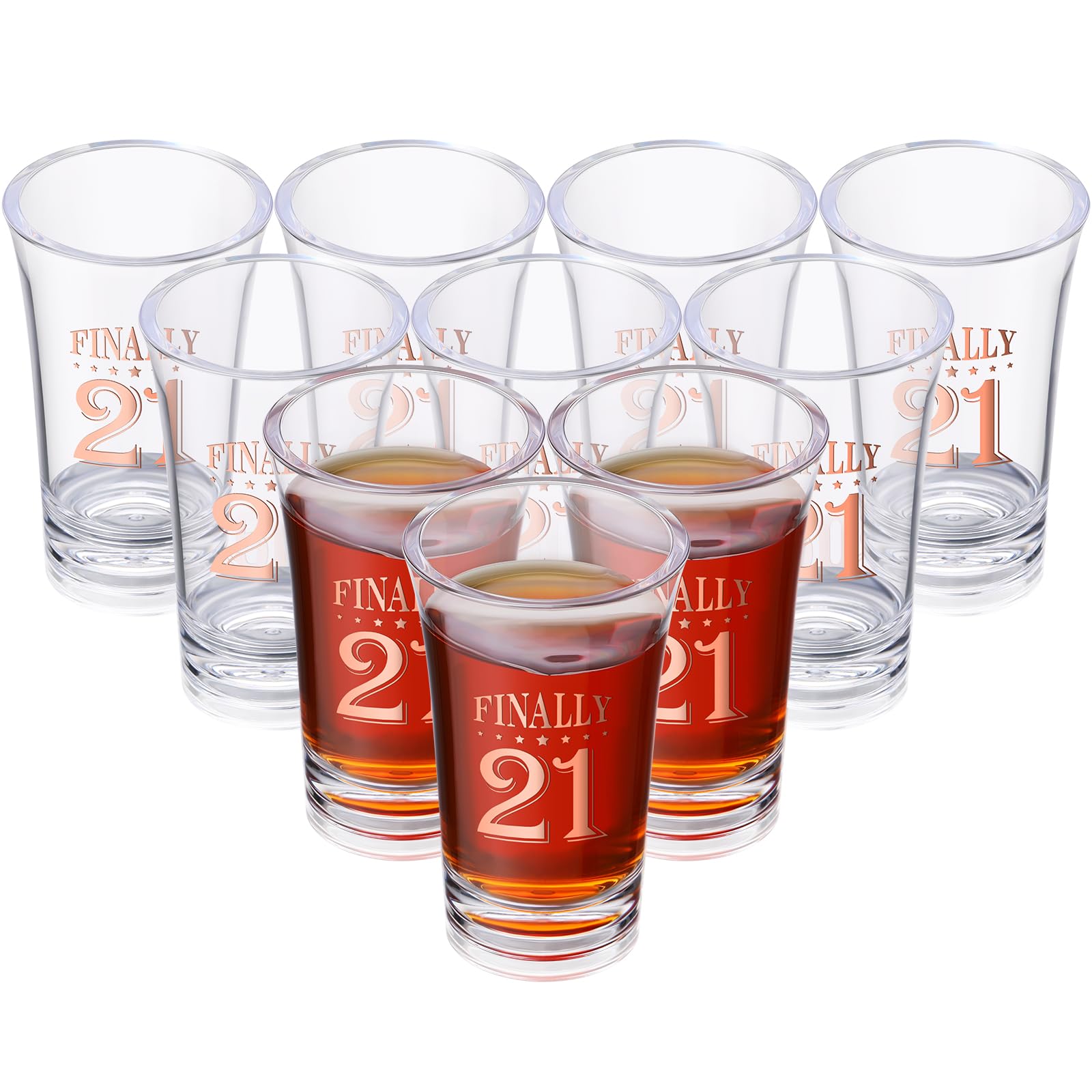 Amazon.com: 48 Pcs Finally 21 Plastic Shot Glass Bulk,1.4oz Disposable ...