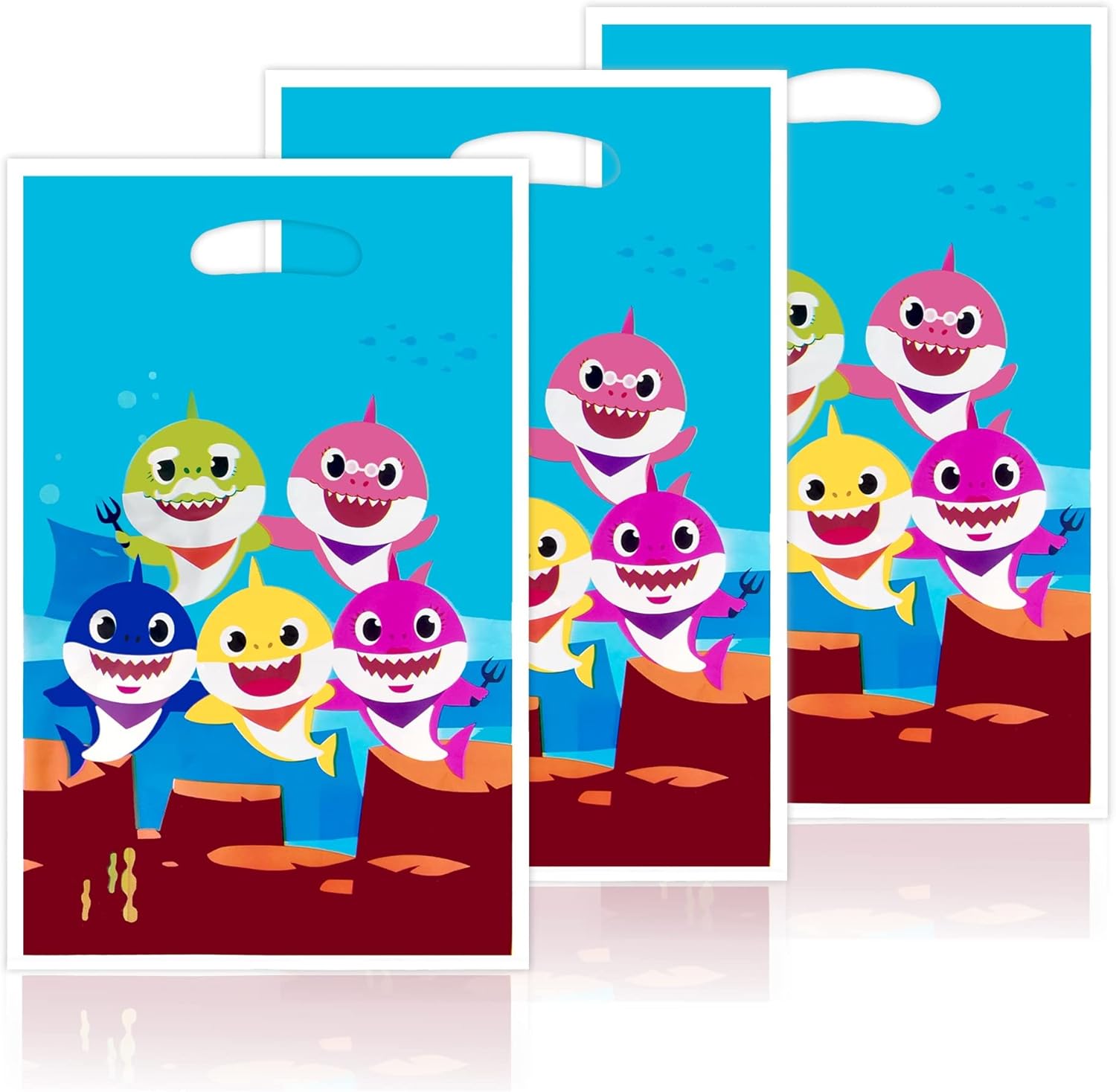 Amazon.com: 40 Pcs Shark Baby Gift Bag Souvenir Bag Candy Treat Bag ...