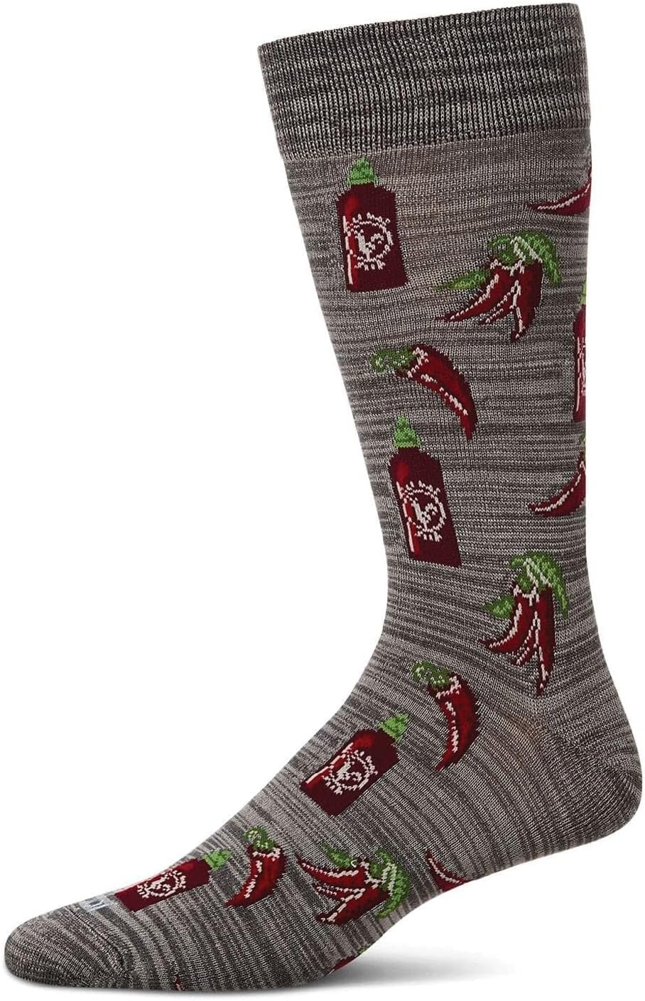 Amazon.com: MeMoi Hot Stuff Sriracha Men's Socks, Rayon Blend Mens Crew ...