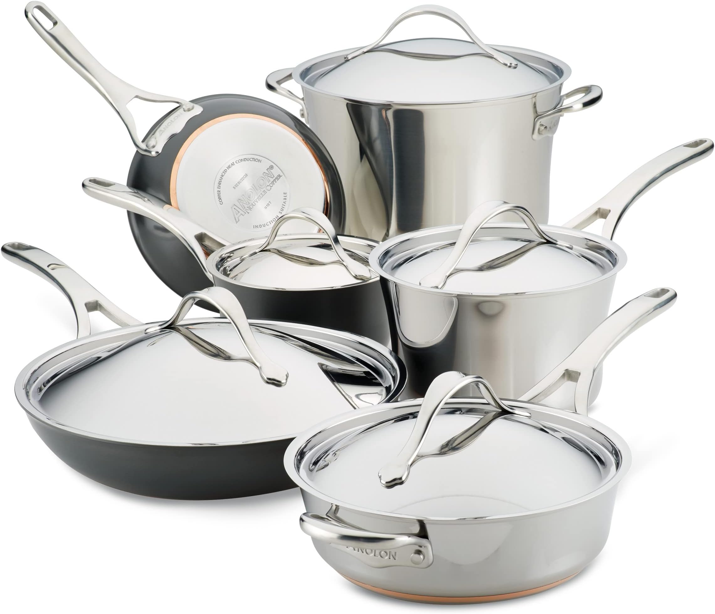 Amazon.com: Ayesha Curry Hard Anodized Aluminum 10-Pc Cookware Set ...
