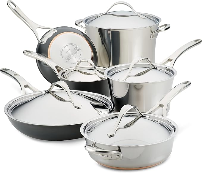 Amazon.com: Anolon Stainless Steel & Hard Anodized Aluminum, Cookware ...