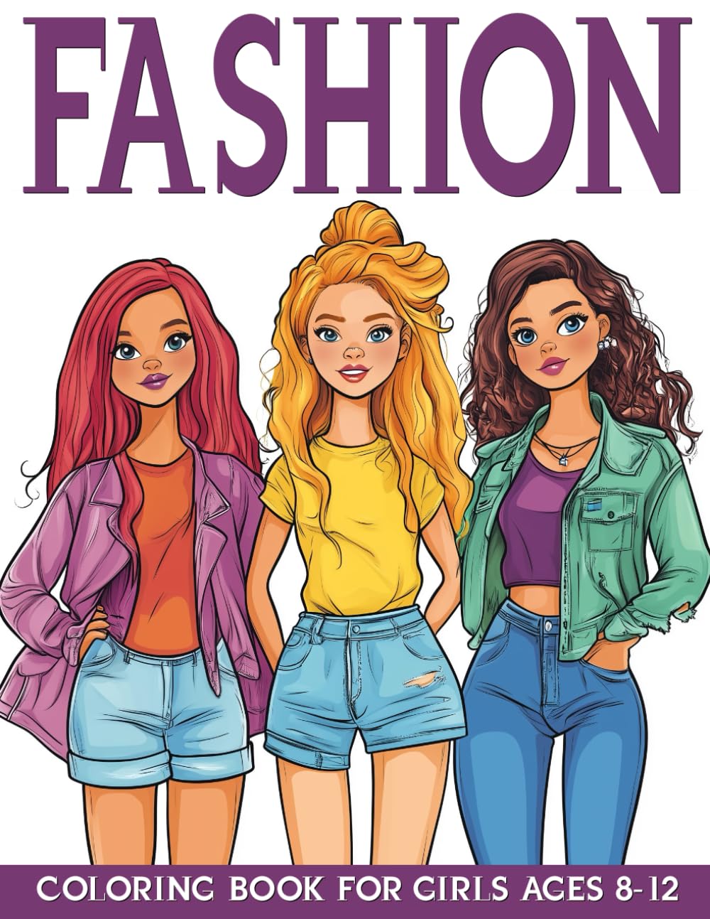 Amazon.com: Fashion Coloring Book for Girls Ages 8-12 years old: Fun ...