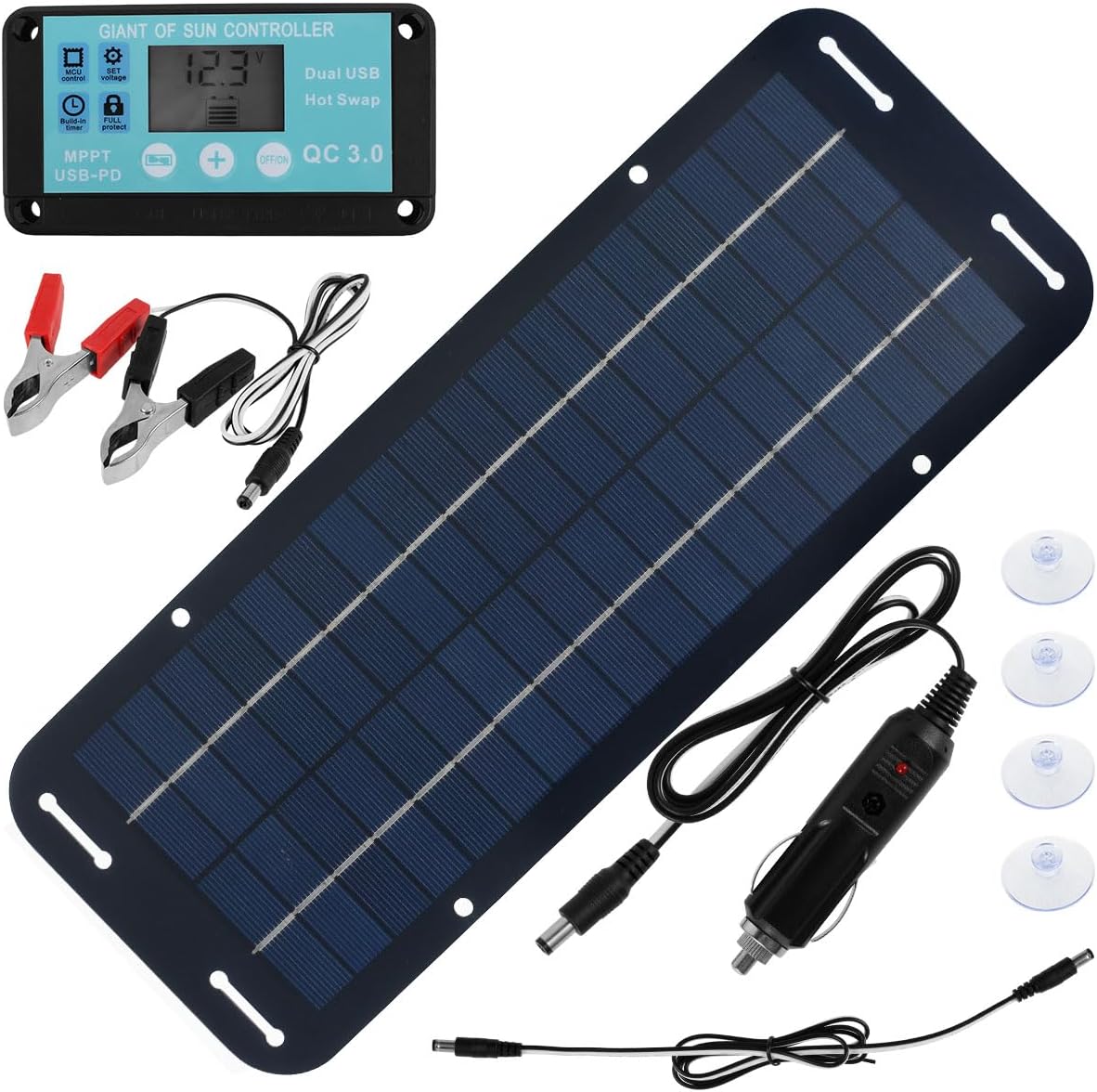 Solar Panel Kit, 12V 30W IP65 Waterproof Solar Trickle Charger ...