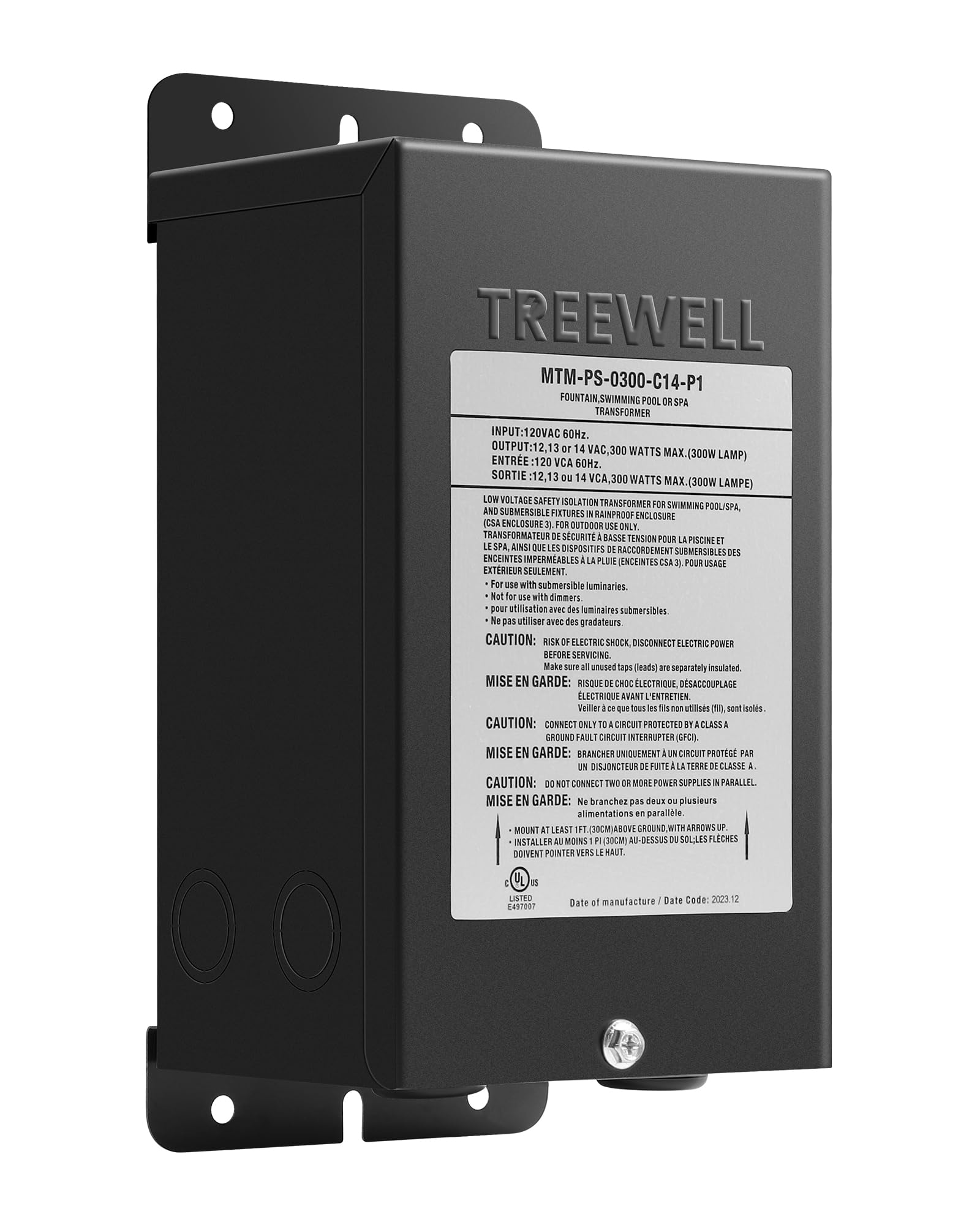 Snapklik.com : TREEWELL 300W Low Voltage Pool Light Transformer, 120VAC ...
