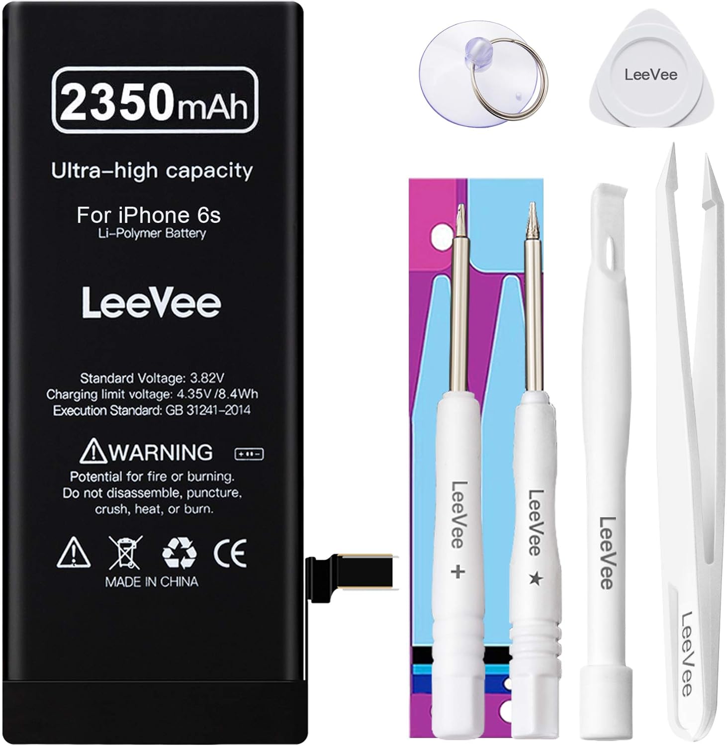Amazon.com: 2350mAh High Capacity Battery Replacement for iPhone 6S ...