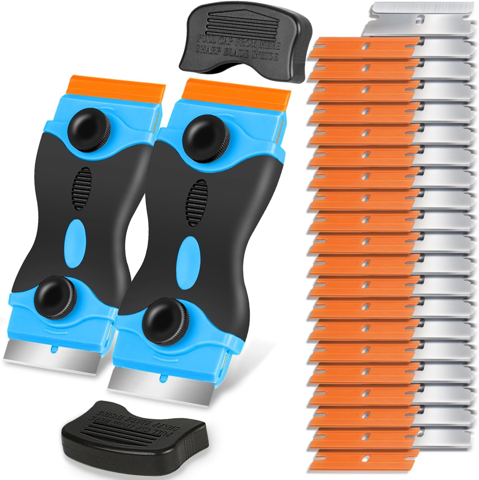 Amazon.com: Plastic Razor Blade Scraper Double Ended - Plastic Scraper ...