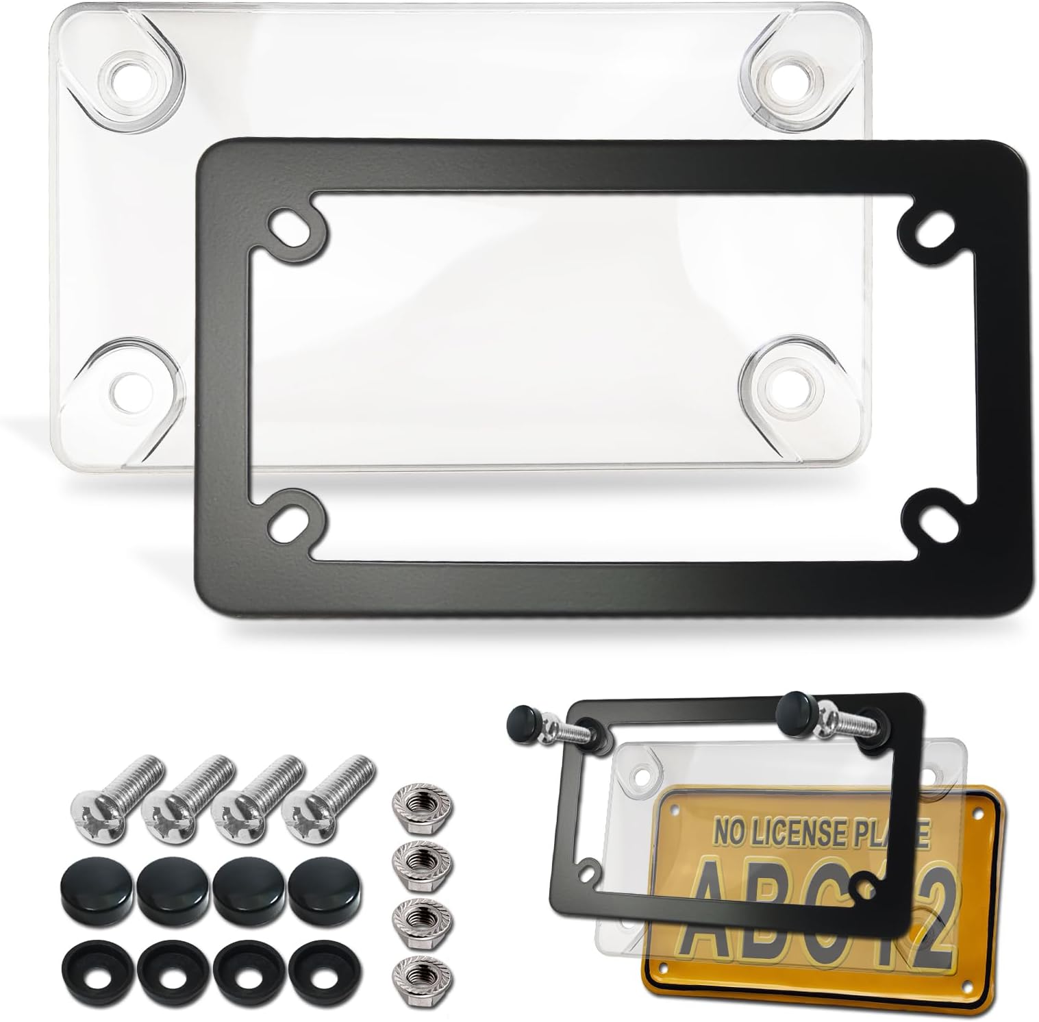 Amazon.com: Stainless Steel Backing Reinforce Plate for Motorcycle ...