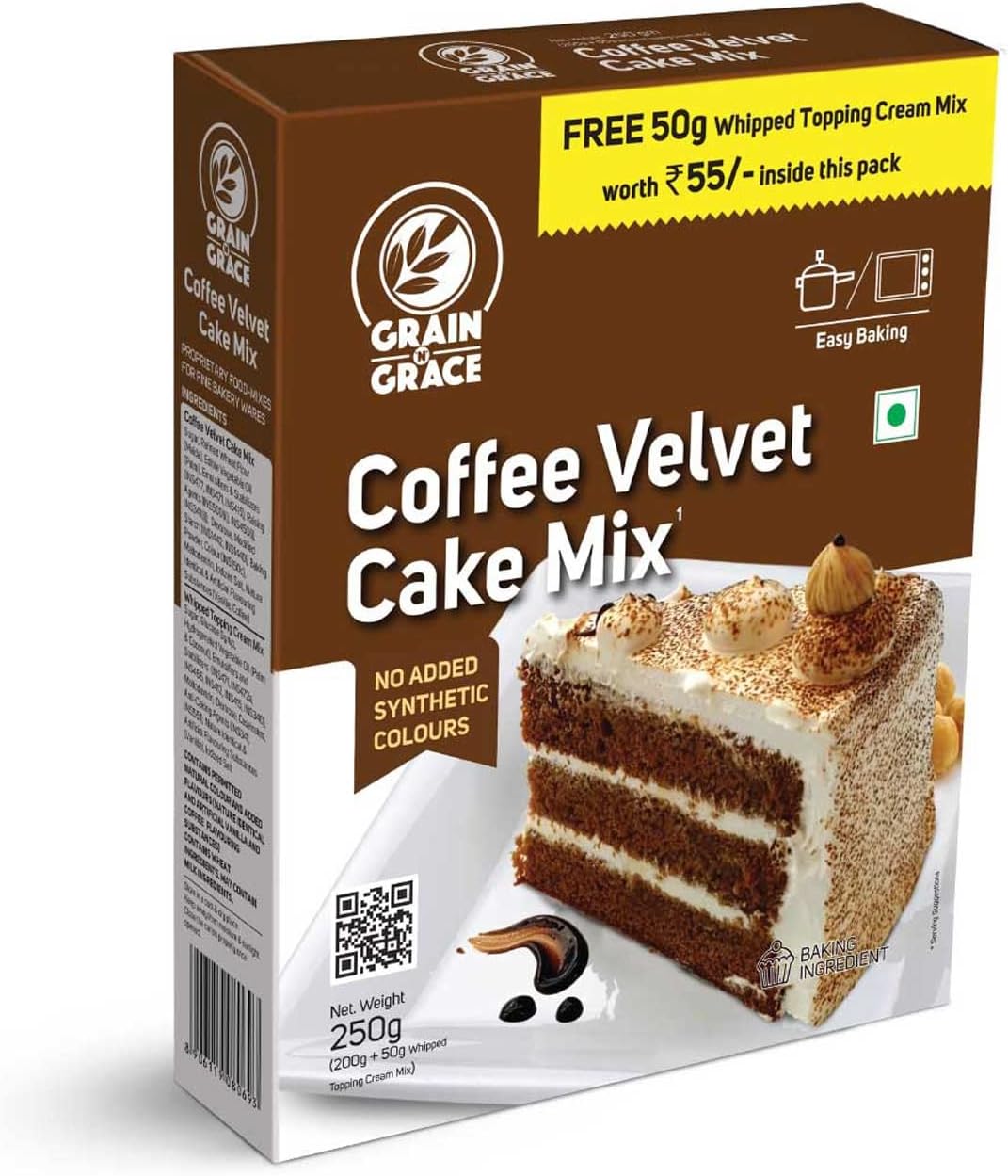 Grain n Grace Café Velvet Cake Mix (250g) : Amazon.fr: Epicerie