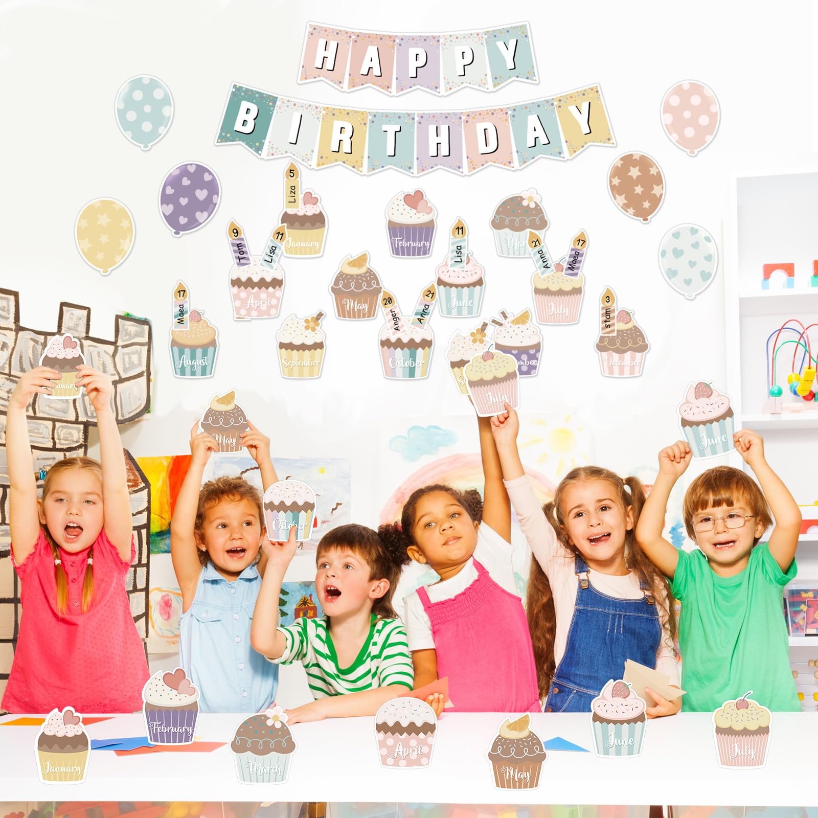 Snapklik.com : Leinuosen 45 Pieces Happy Birthday Bulletin Board Set ...
