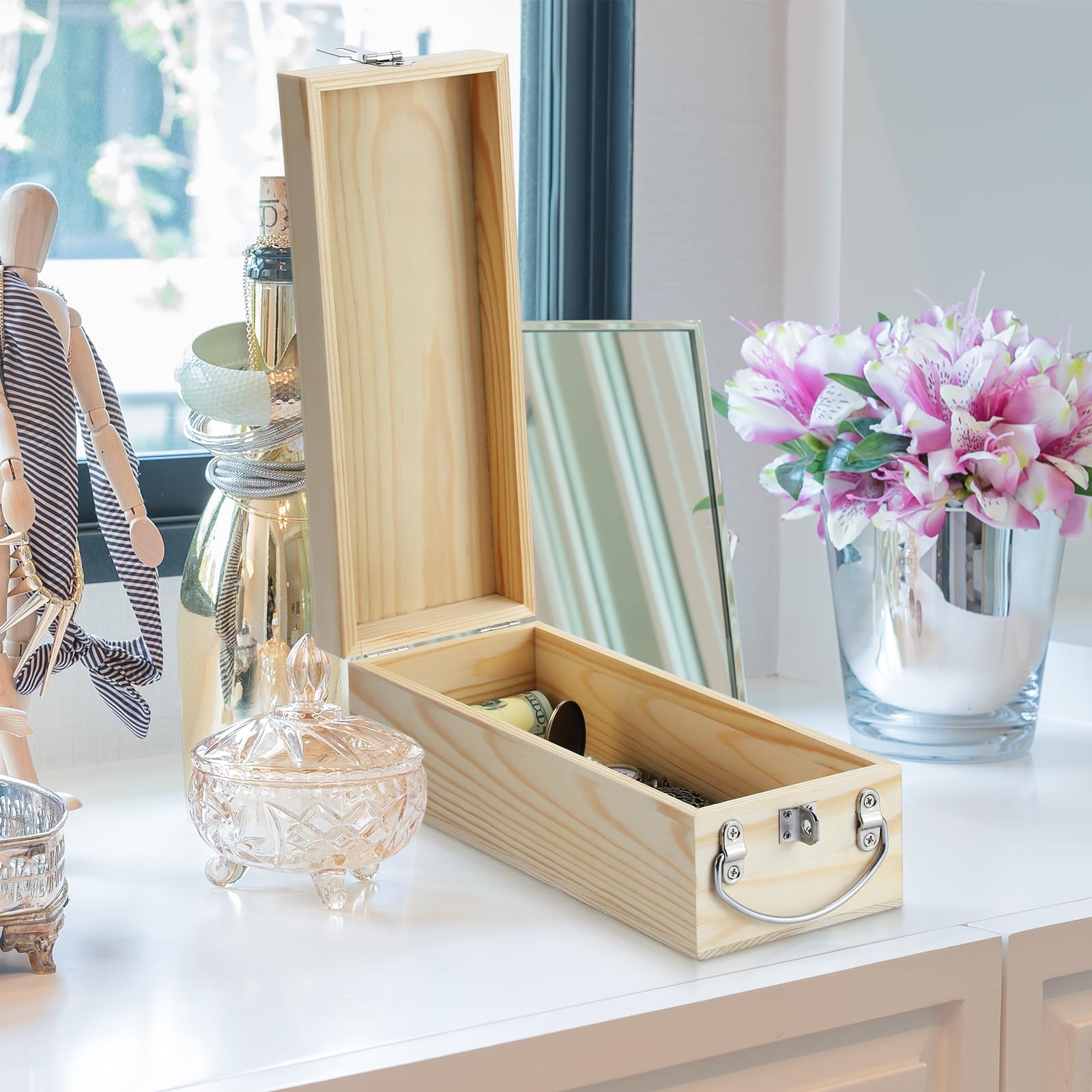 Snapklik.com : Colingmill Wooden Lockable Storage Box 12x4.75x4 ...