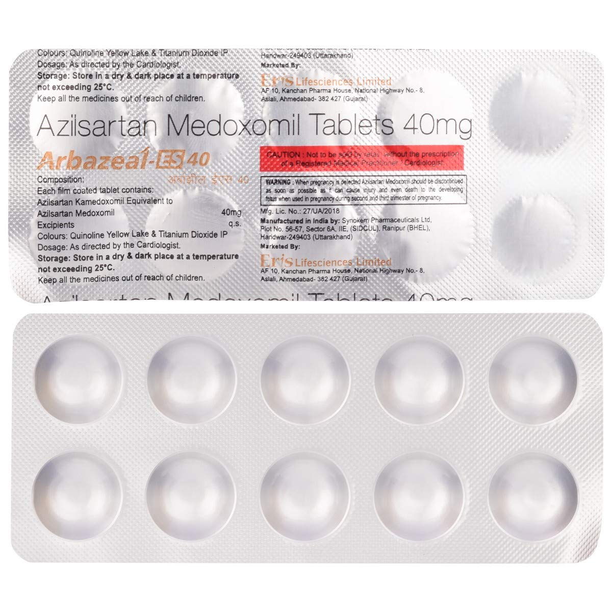 Arbazeal-ES 40 - Strip of 10 Tablets : Amazon.in: Health & Personal Care
