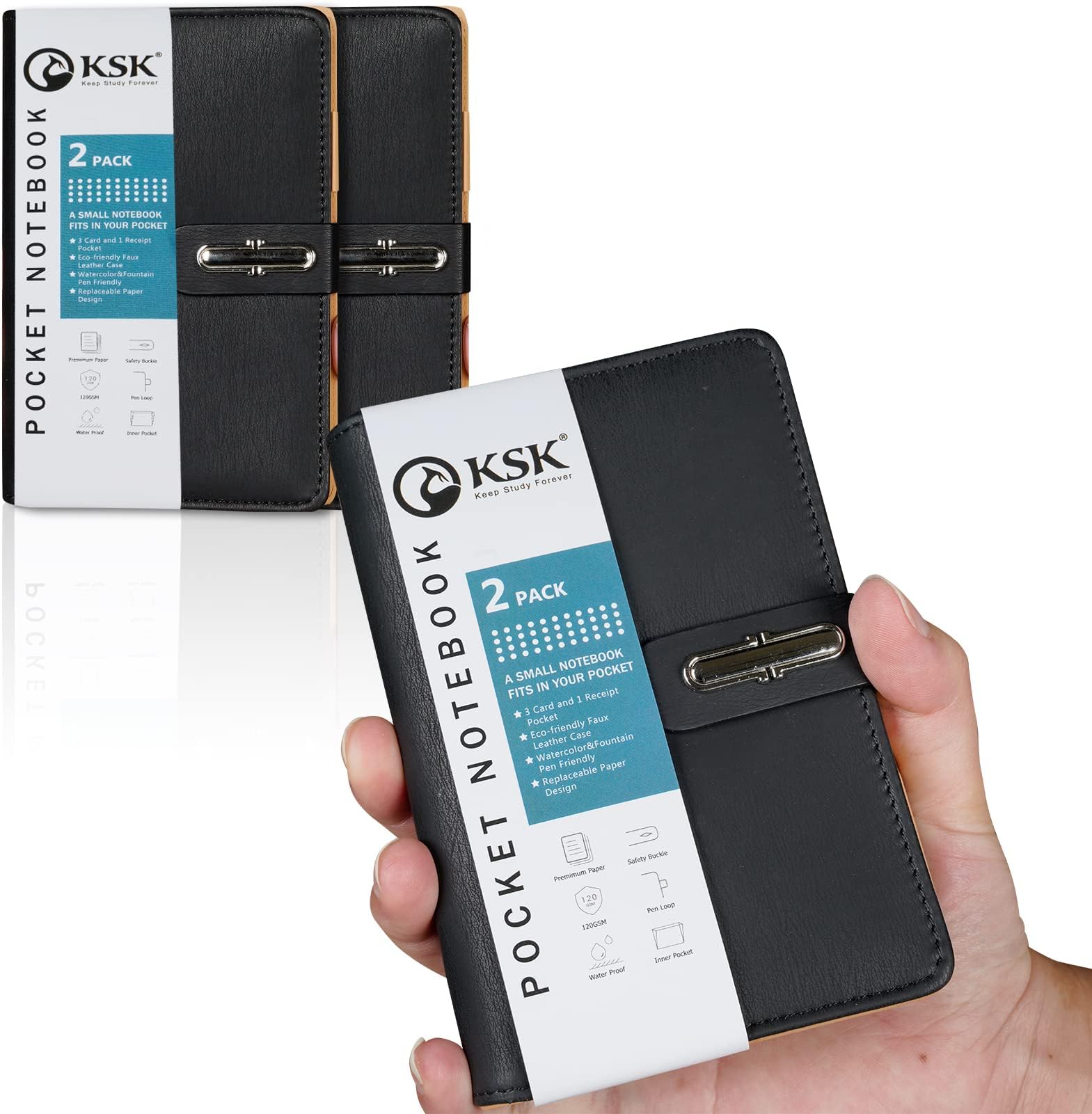 Amazon.com : Small Pocket Notebook/Notepad Mini Memo Book with Pen 2.5× ...