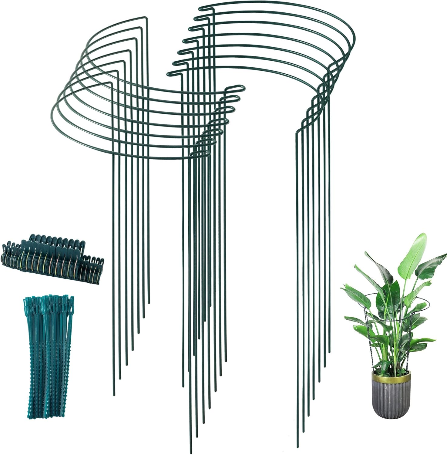 14 Pack Plant Support Plant Stakes, Howise Peony Cages and Supports ...