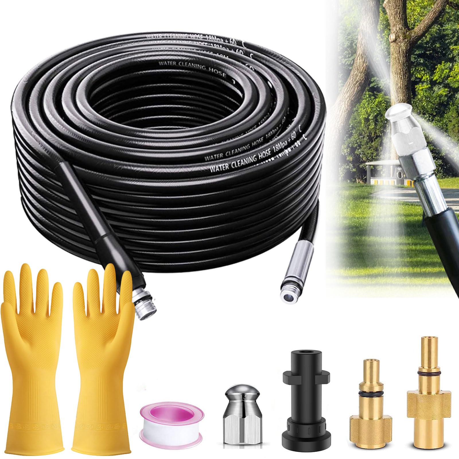 10M Flexible Drain Rods - High Pressure Washer Hose Drain Pipe Cleaning ...