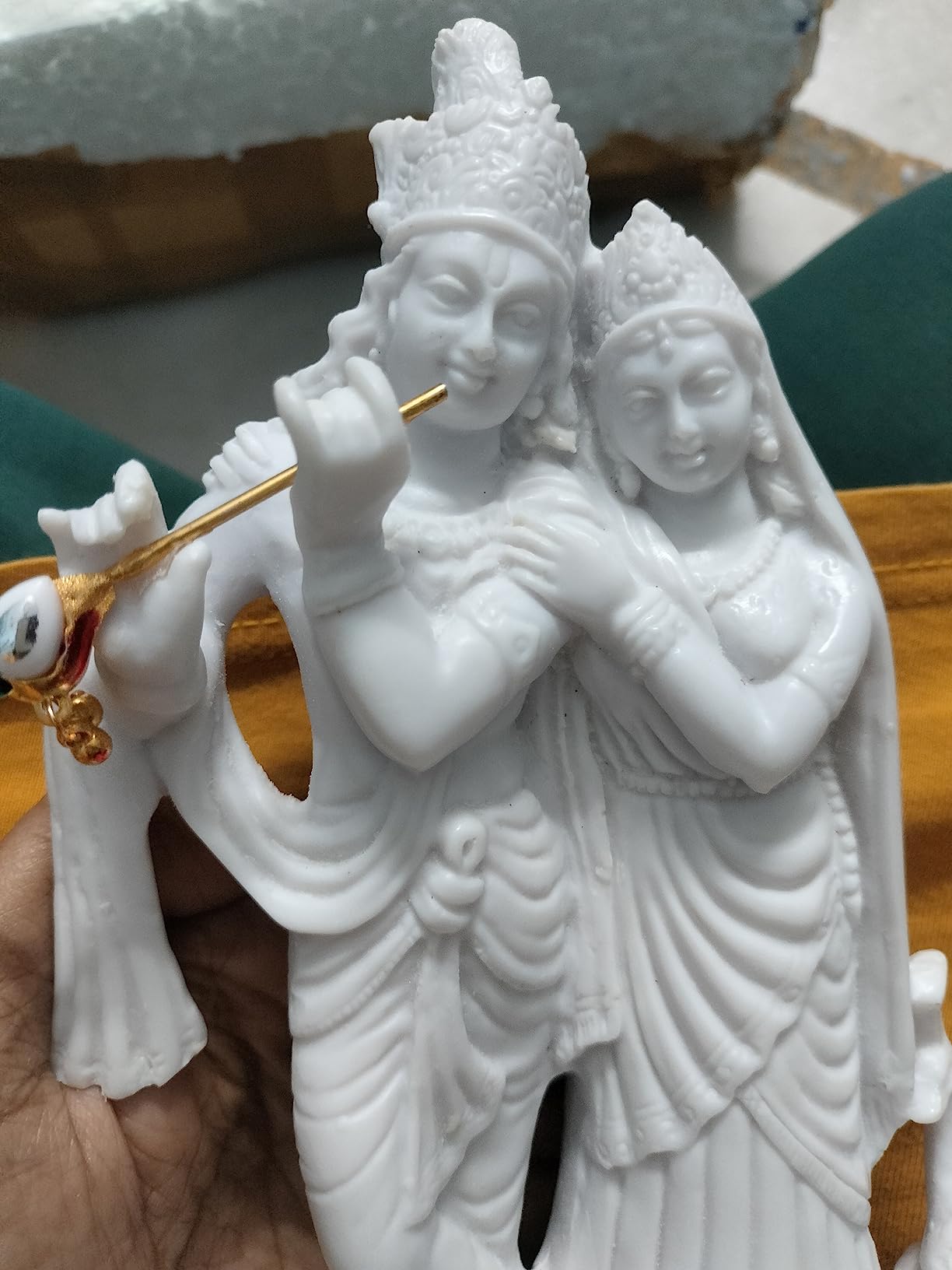 Auffbeat Polymarble White Cute Angle boy Statue Showpiece for HomeDecor ...