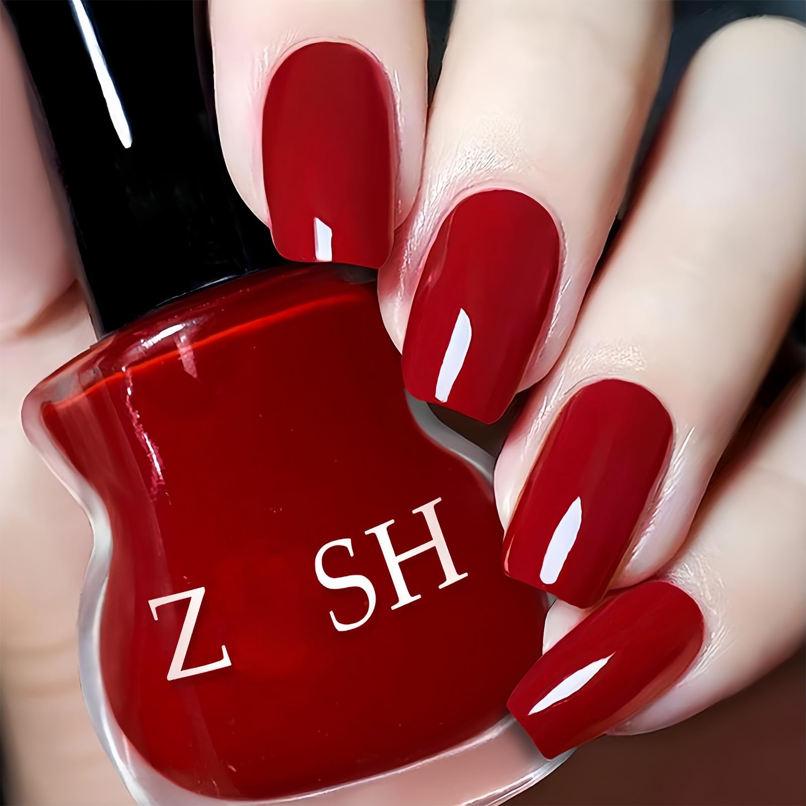 Amazon.com : ASMAYSA Bright Red Nail Polish, Instant Dry Nail Polish ...