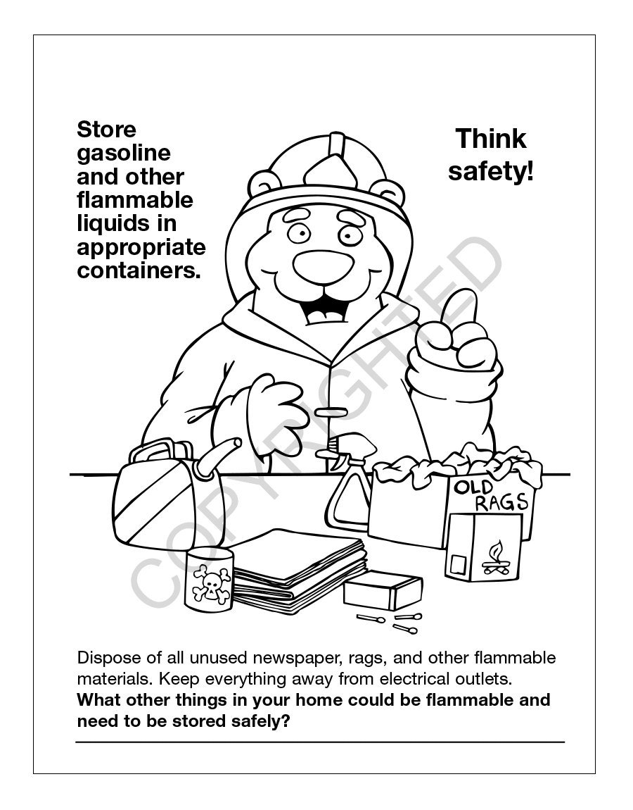 Fire Safety Coloring Sheets