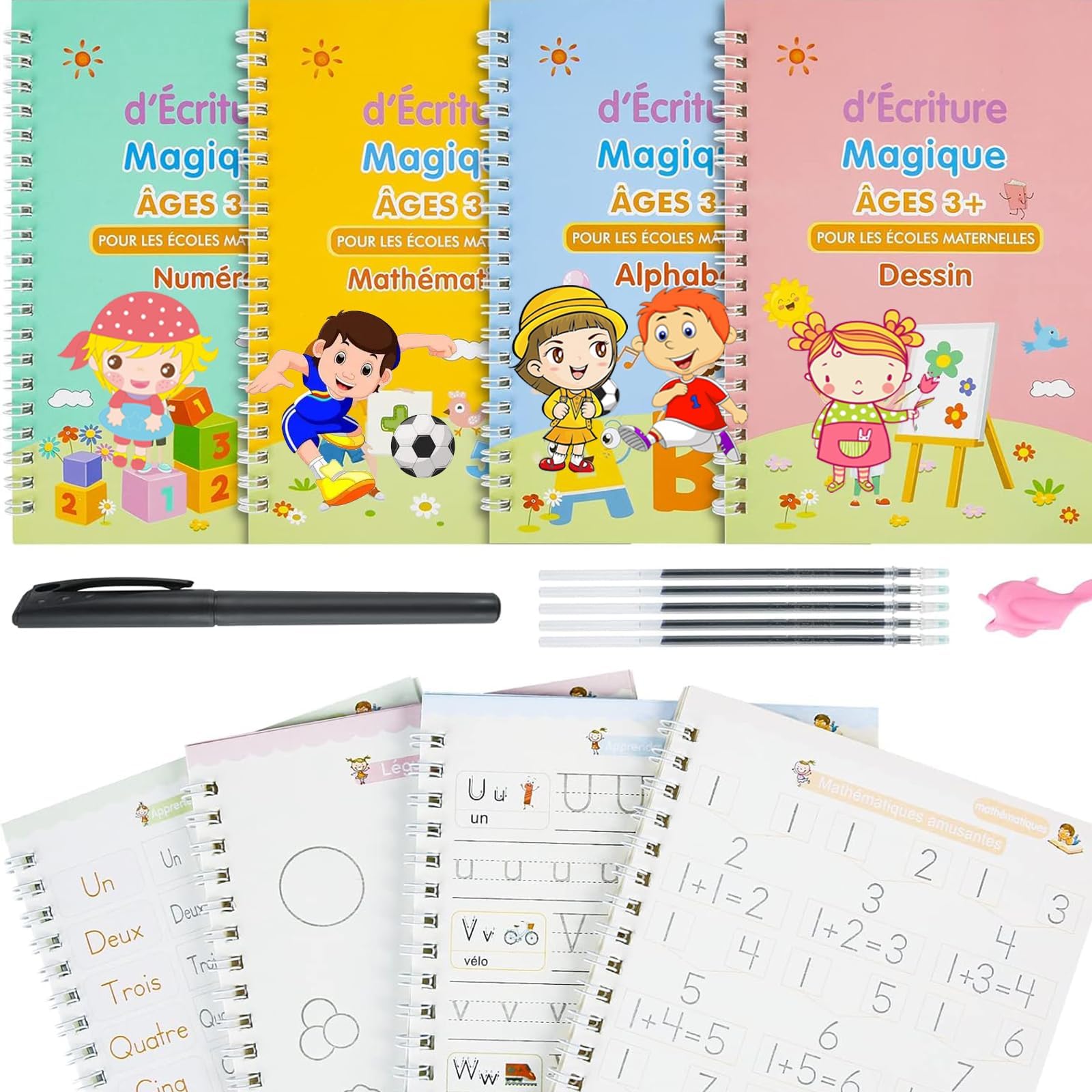 4 Cahiers Calligraphies Françaises, Ecriture Calligraphique en Français ...