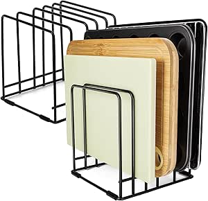 Kitchen Cabinet Cutting Board Organizer, Cookie Sheet Storage Rack ...