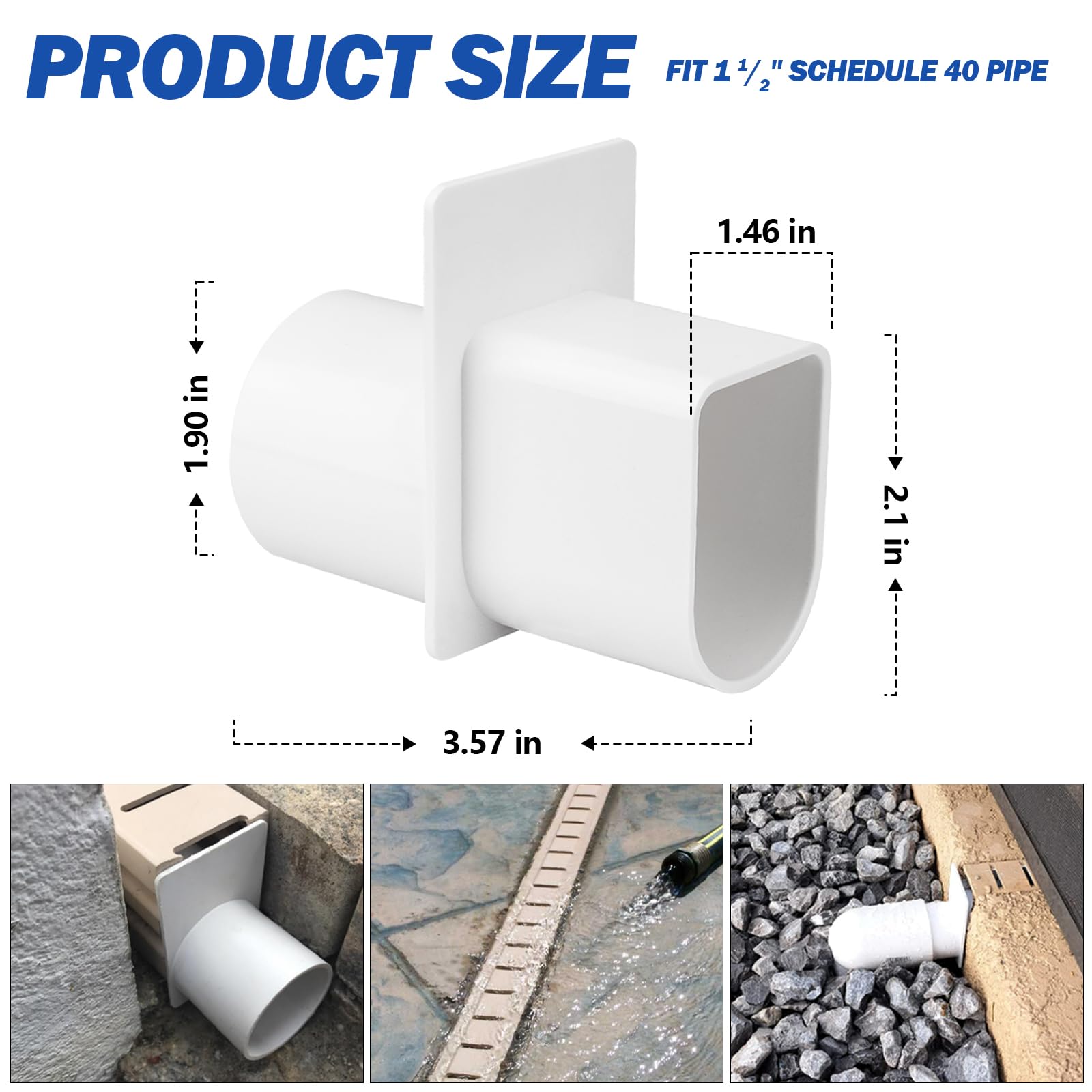 Snapklik.com : DEA Universal End Adapter For Deck Drain Fits Stegmeier ...