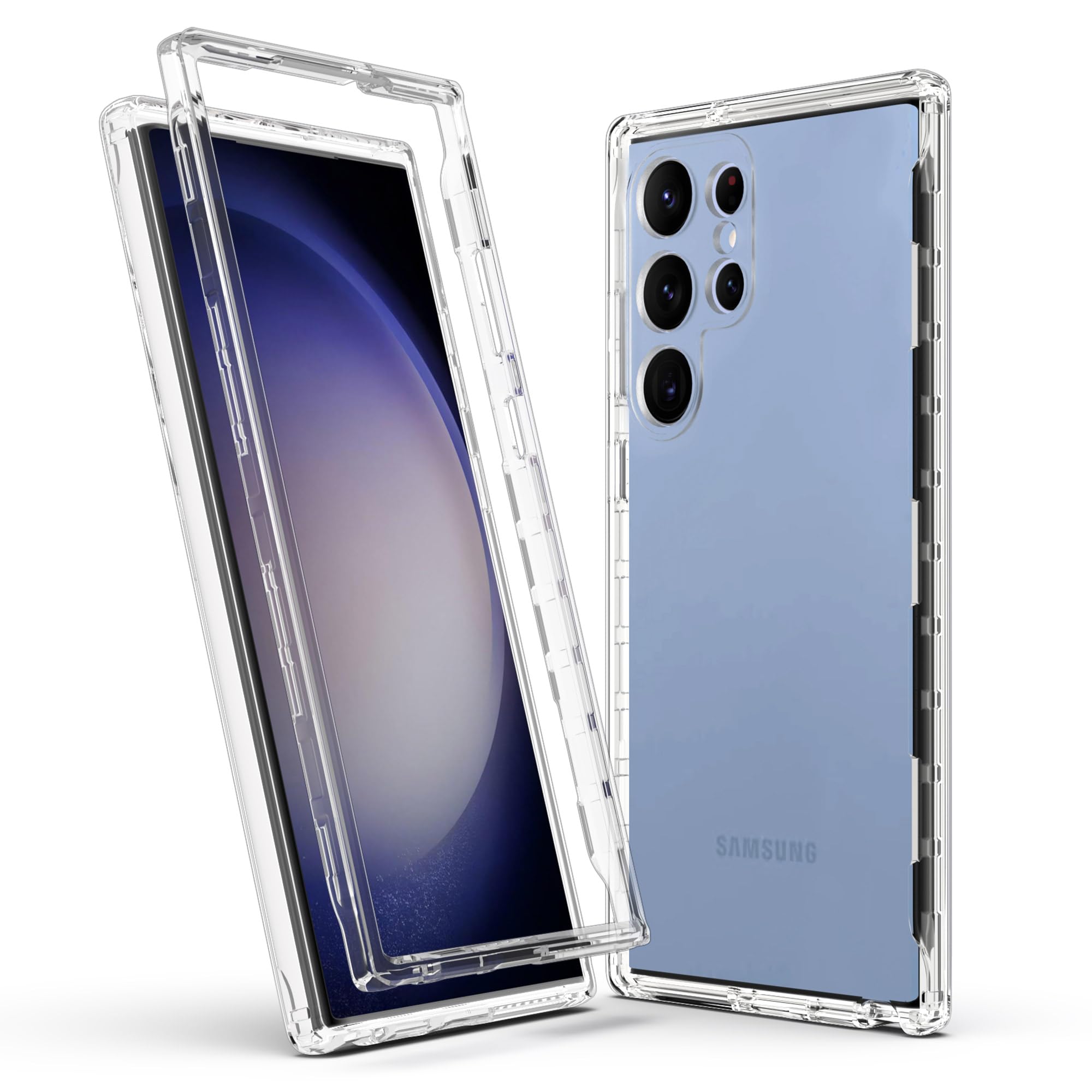 Amazon.com: ULAK Clear for Galaxy S23 Ultra Case, Heavy Duty Shockproof ...