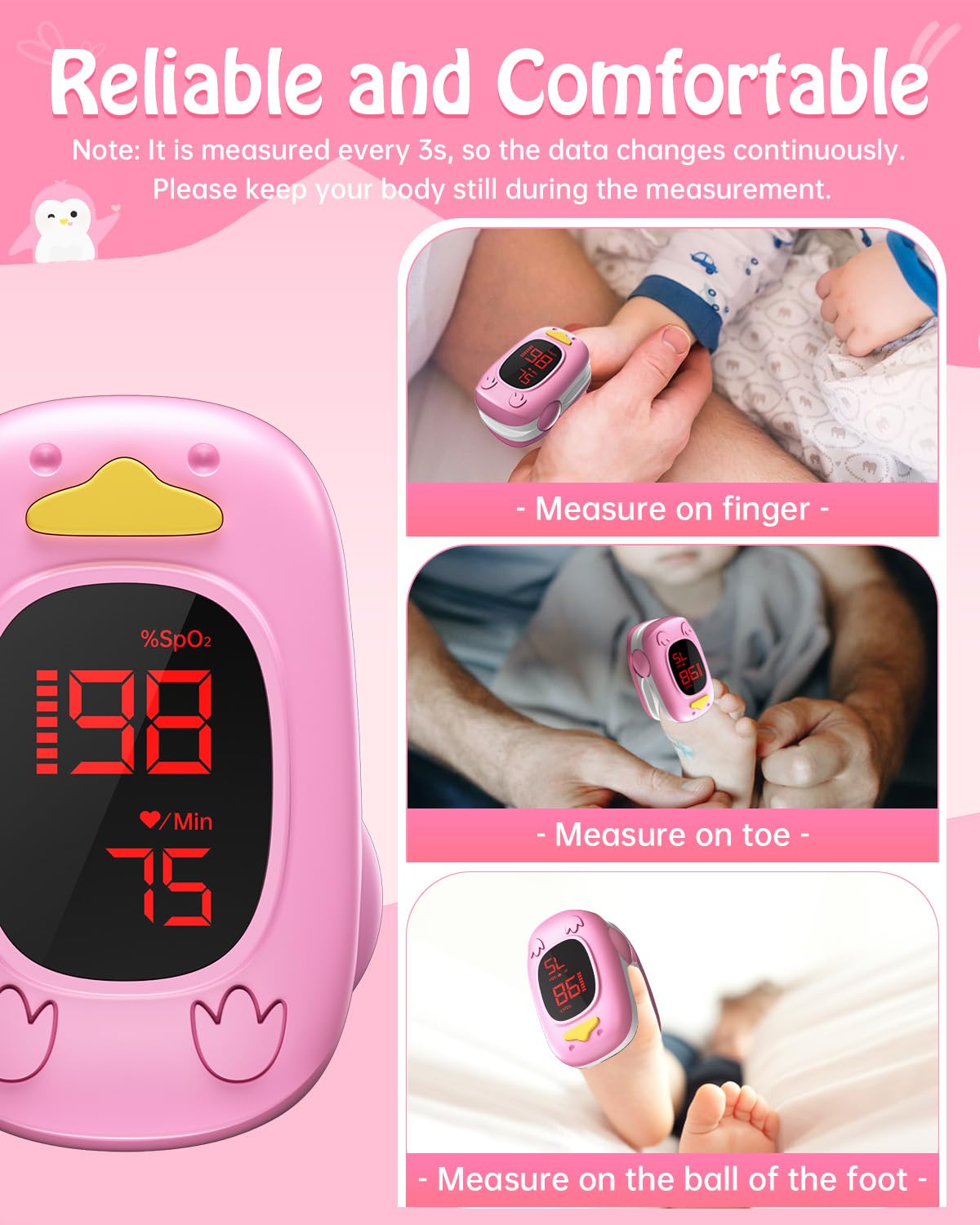 Snapklik.com : Child Pulse Oximeter For Kids - Pulse Oximeter Fingertip ...