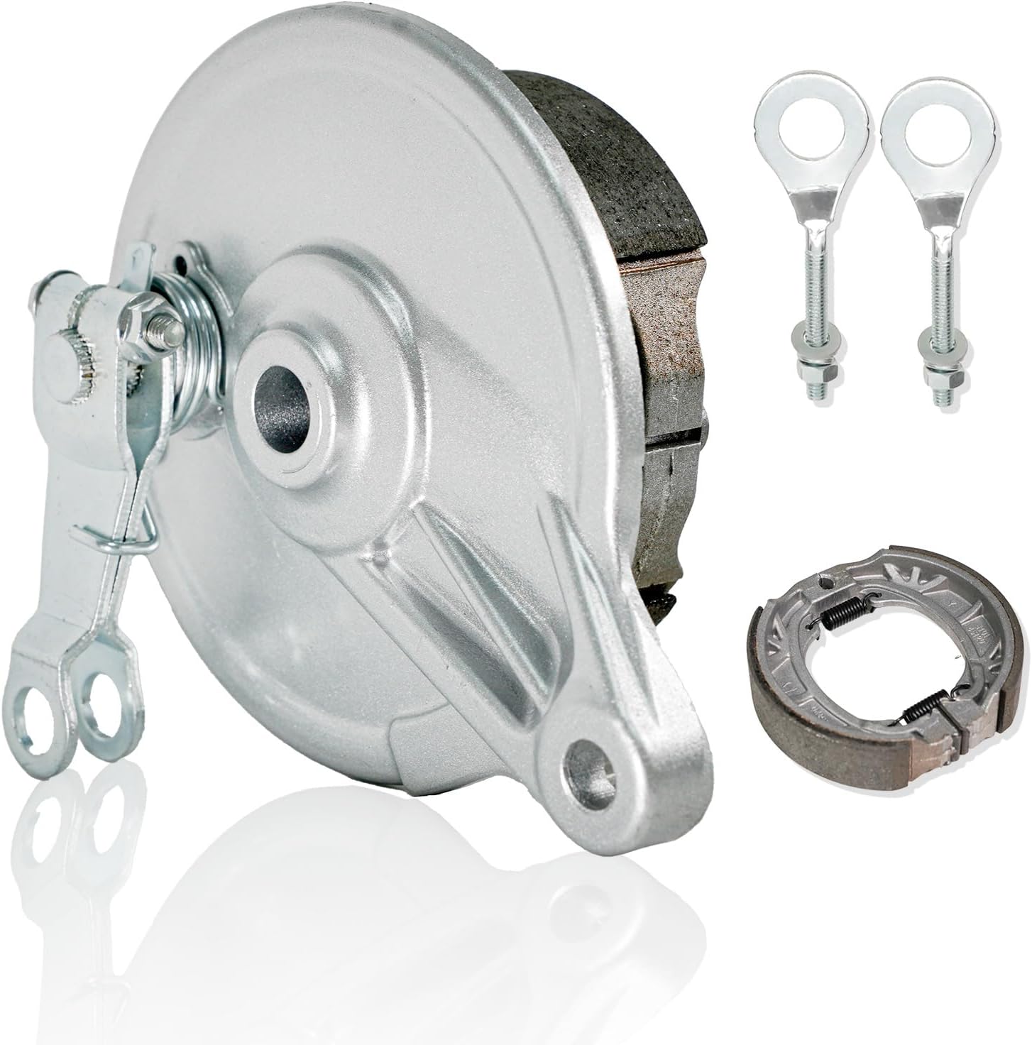 Amazon.com: JMCHstore Rear Drum Brake Cover Shoe Kit w/Chain Tensioner ...