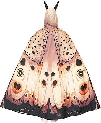 Amazon.com: BWVQNO Hooded Cloak, Adult Moth Cosplay Costume, HD ...