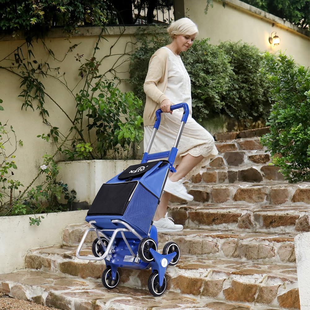 Stair Climbing Cart,Electric Shopping Carts for Groceries,Foldable ...