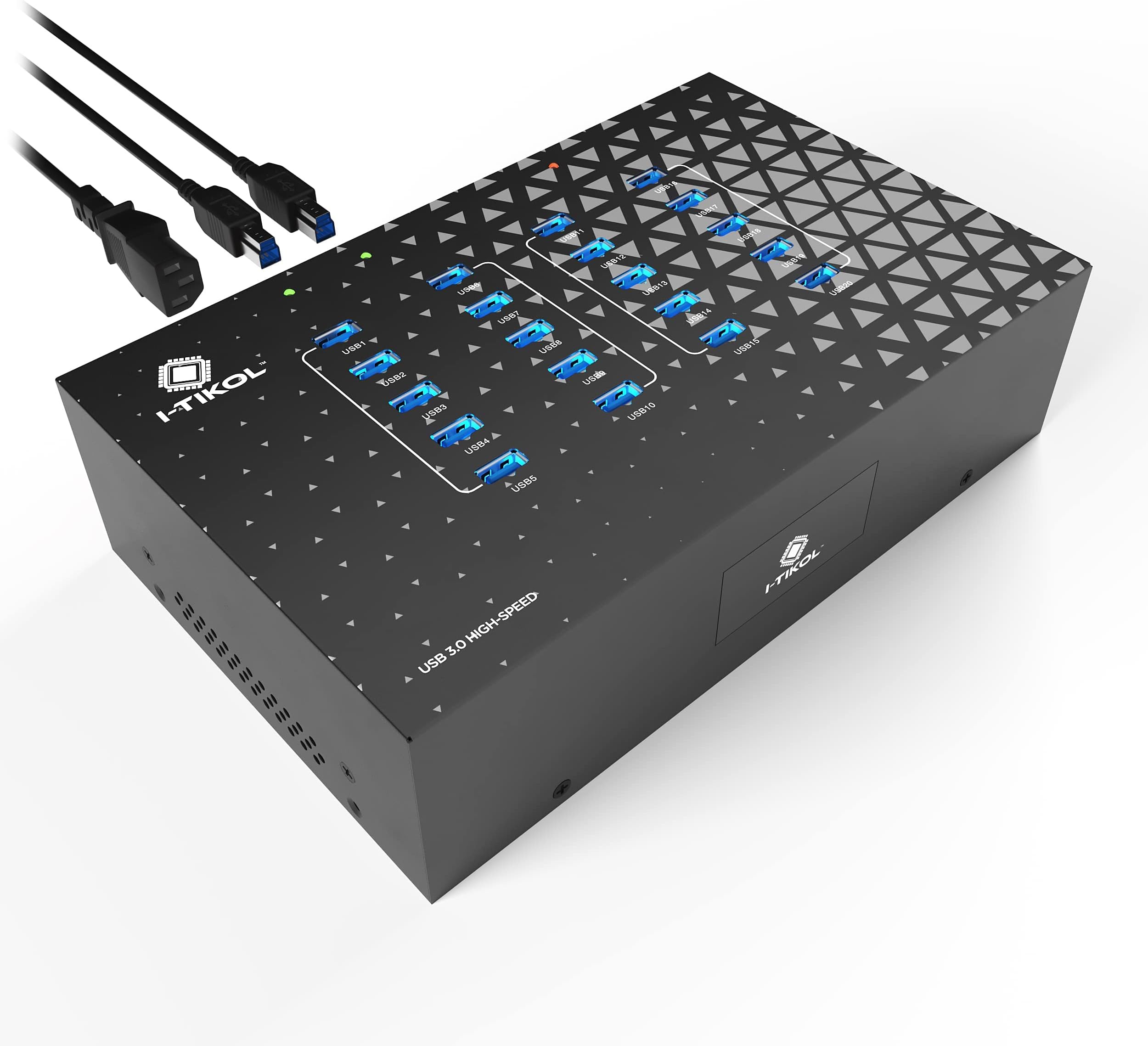 Amazon.com: 20 Port USB 3.0 Hub - 5Gbps Sync & High Speed Data Transfer ...