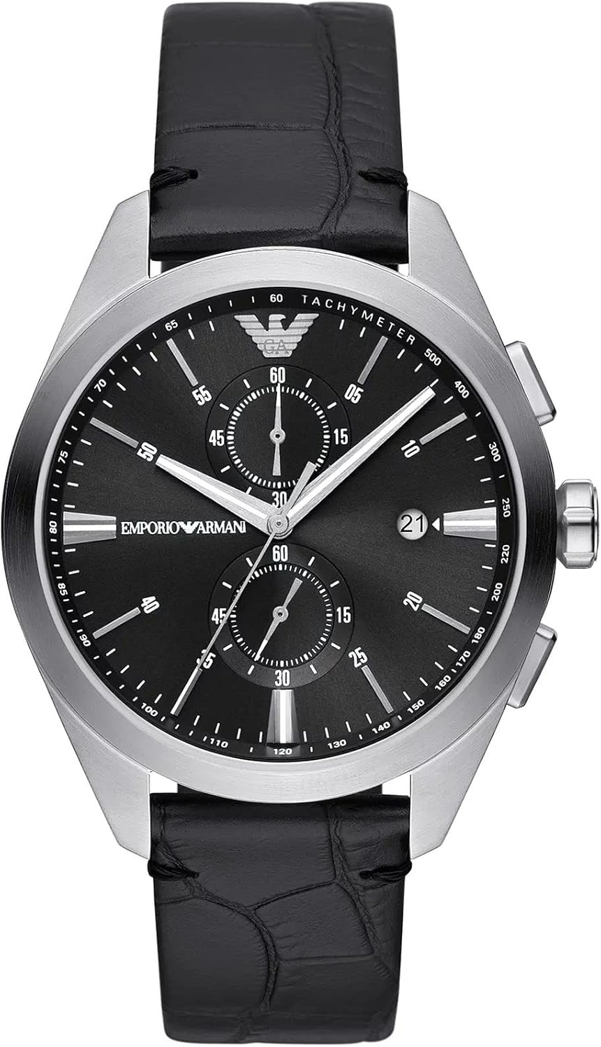 Emporio Armani Watch for Men Quartz/Chrono movement 43mm case size with ...