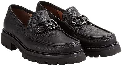 Amazon.com | Salvatore Ferragamo Bleecker Mens Black Leather Slip On ...