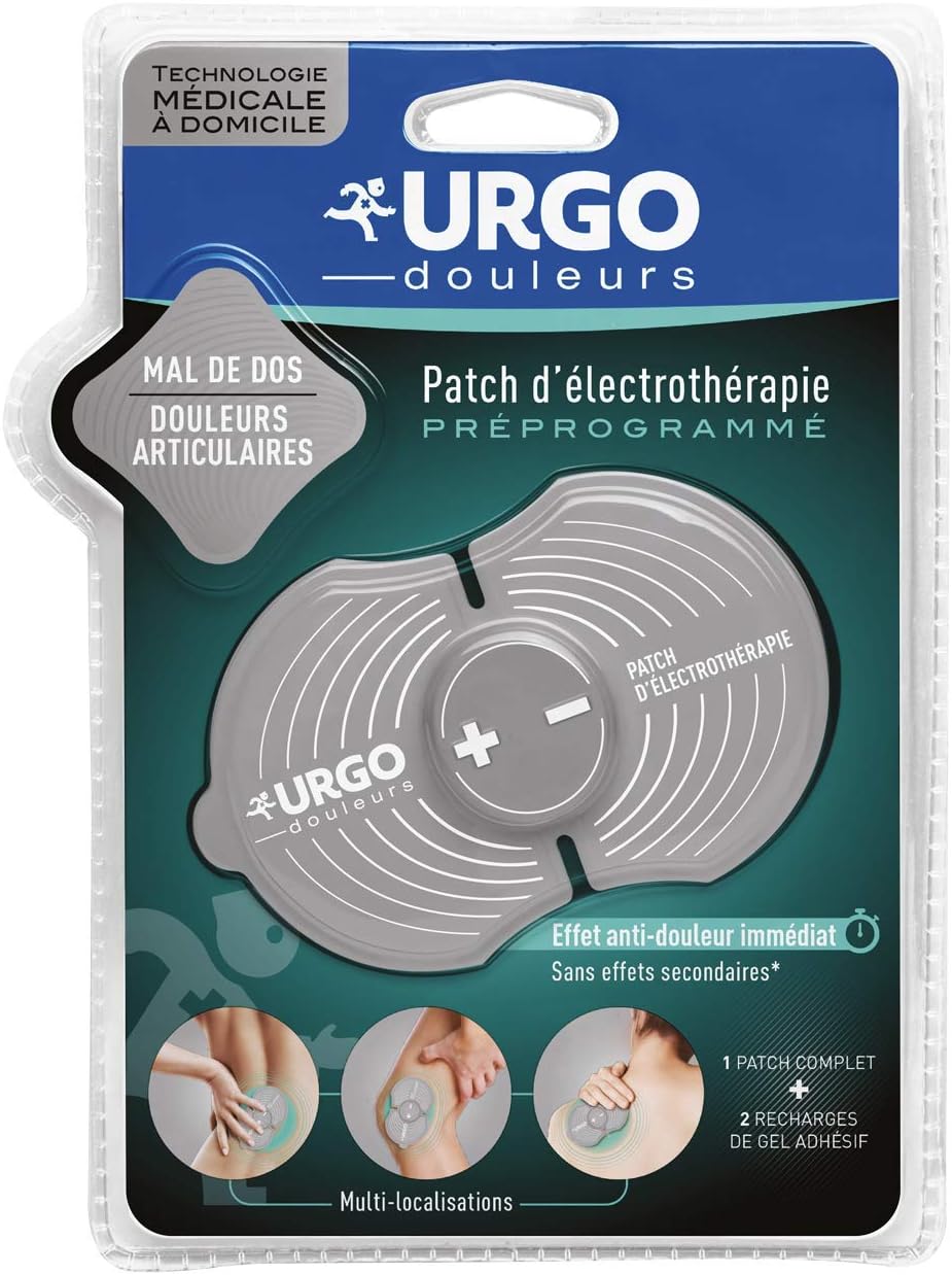 Urgo | Patch Electrothérapie Préprogrammé - Effet anti-douleur immédiat - Mal de dos - Douleurs ...