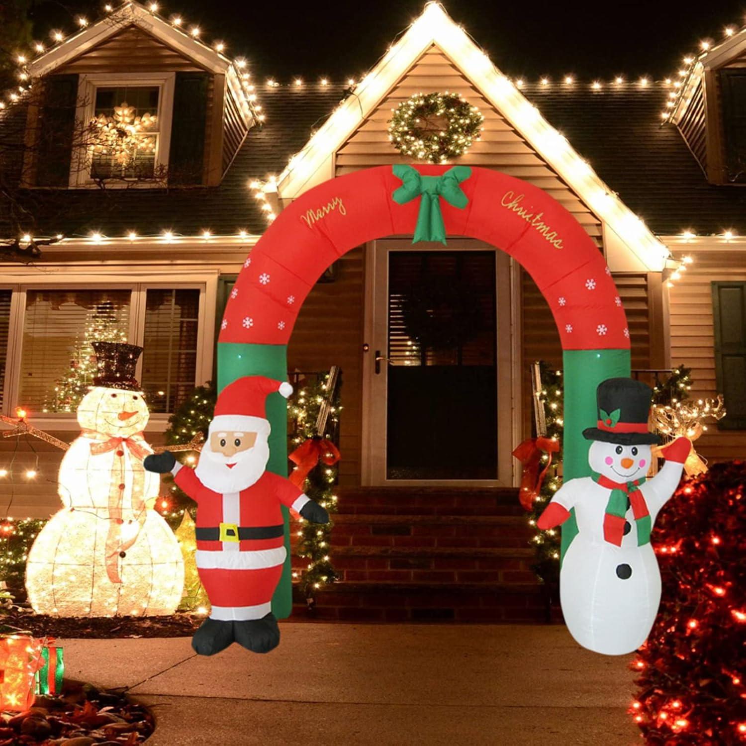 Amazon.com: Inflatable Christmas Decorations 8 Foot Christmas Santa ...